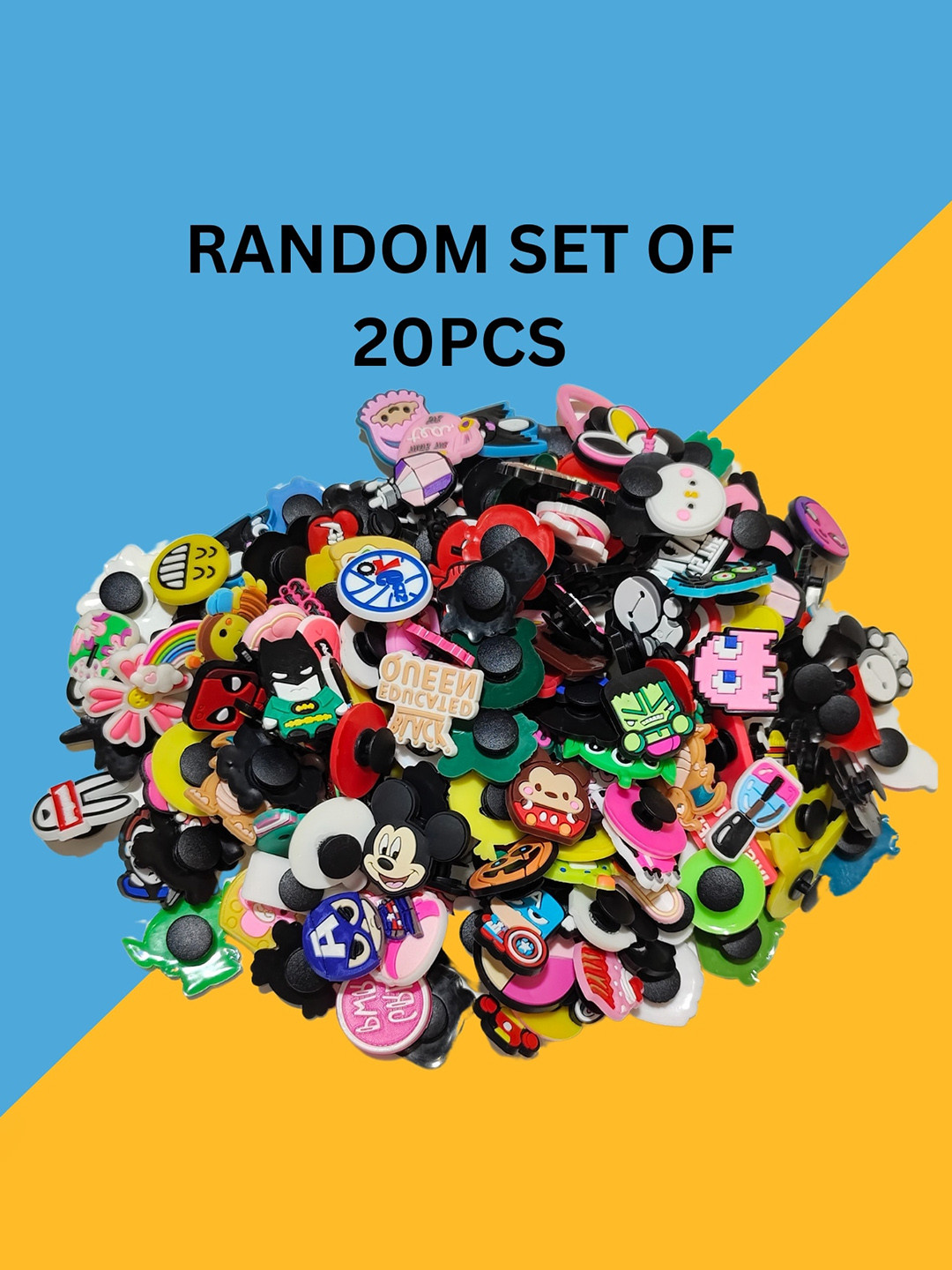 Buy Pinapes Unisex Set Of 20 Assorted Jibbitz - Jibbitz for Unisex ...