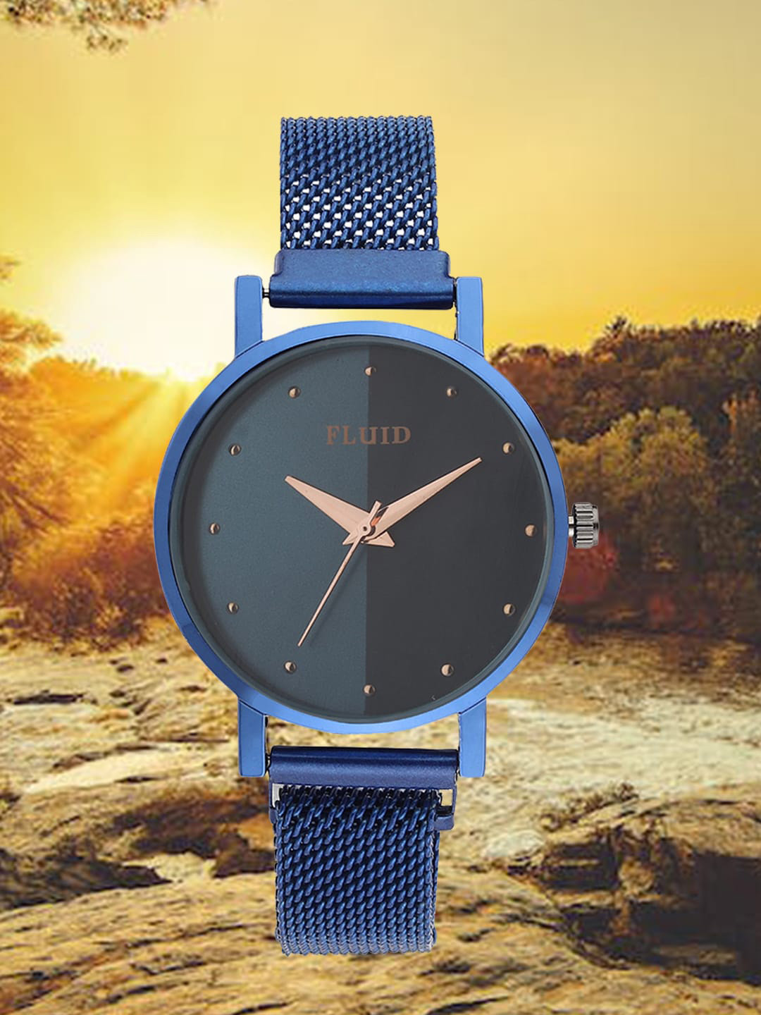 Buy FLUID Women Embellished Dial & Bracelet Style Straps Analogue Watch ...