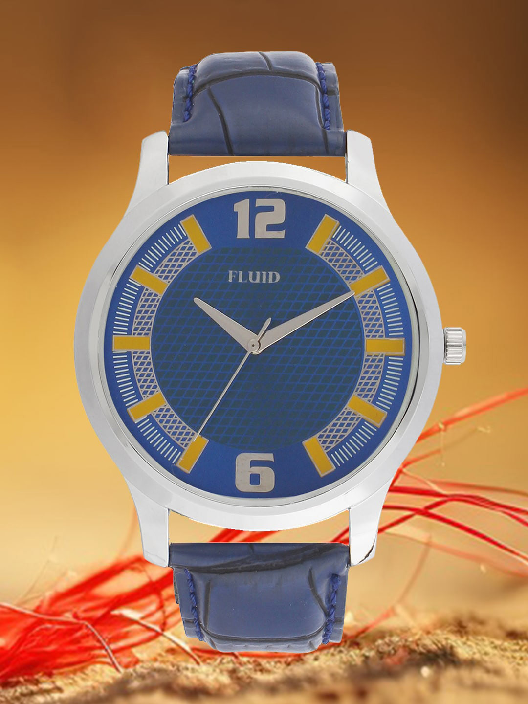 Buy FLUID Men Leather Straps Analogue Watch FLWatch24 743G BL01 ...