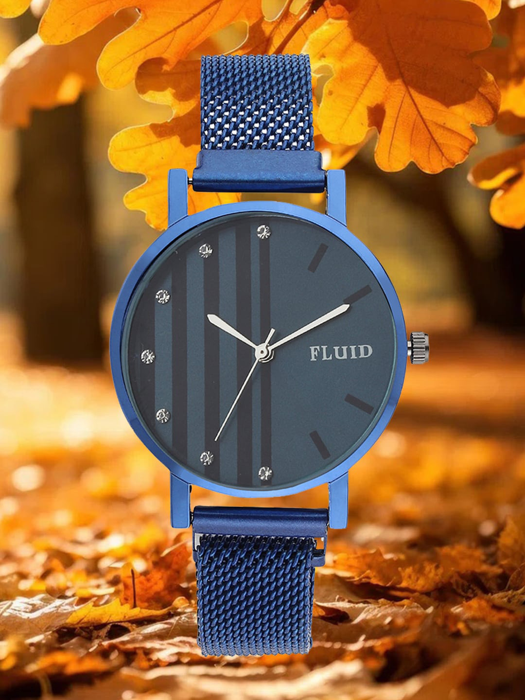 Buy FLUID Women Printed Dial Bracelet Style Straps Analogue Watch ...