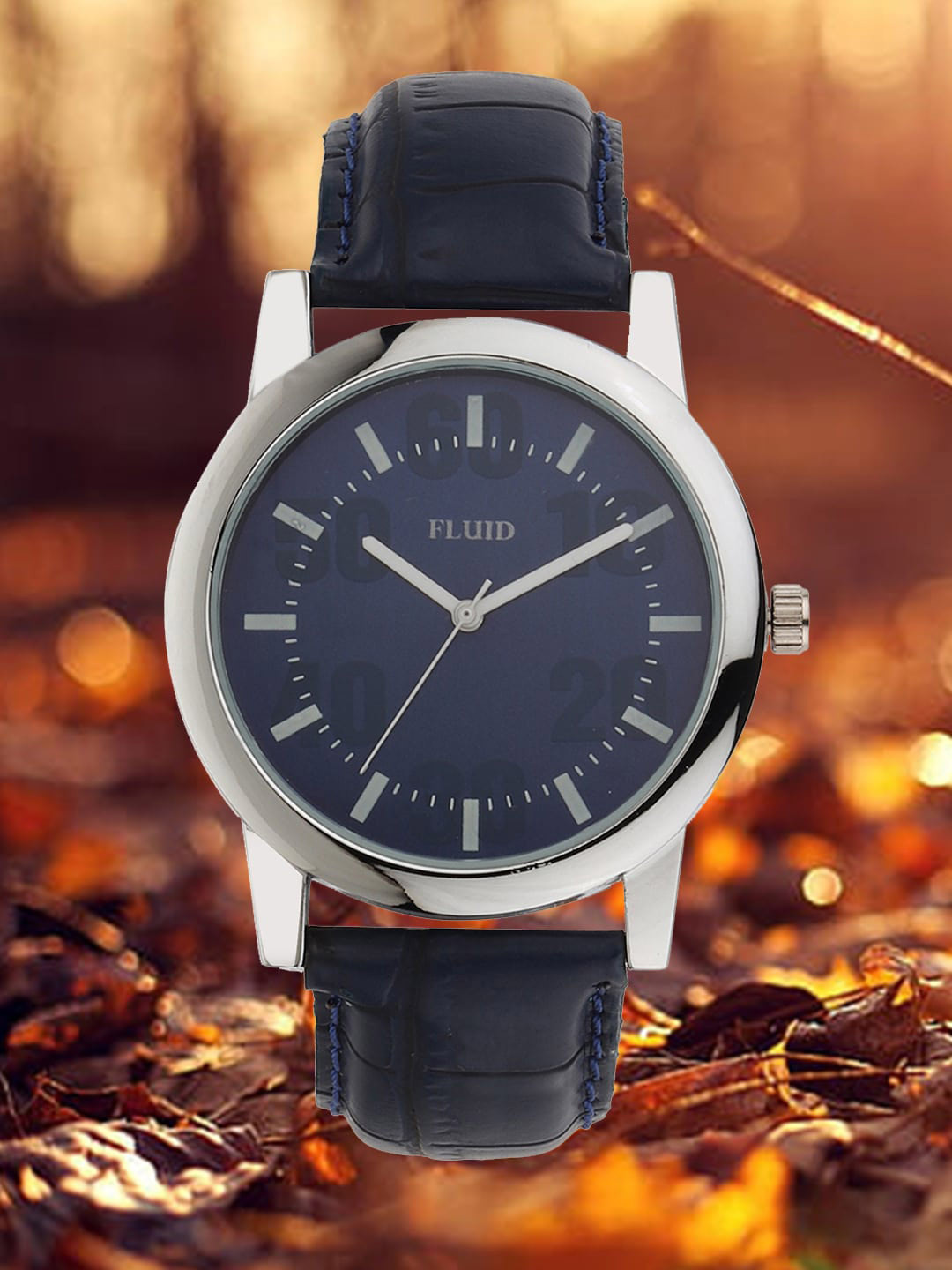 Buy FLUID Men Dial & Leather Straps Analogue Watch FLWatch24 785G BL01 ...