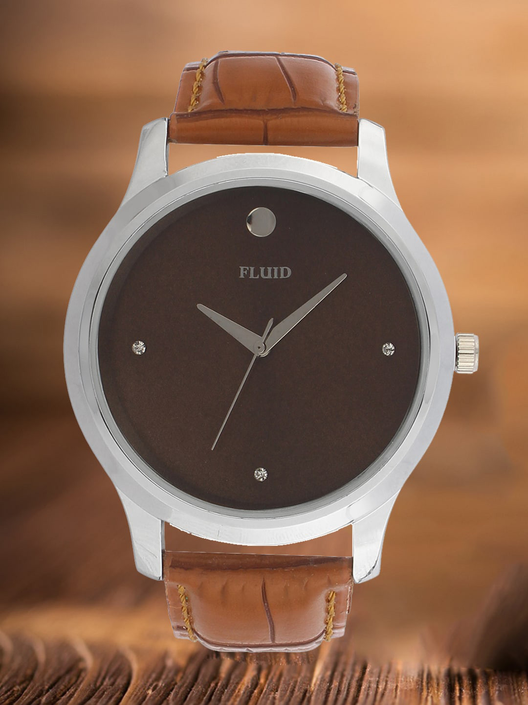 Buy FLUID Men Dial & Leather Straps Analogue Watch FLWatch24 737G TN01 ...