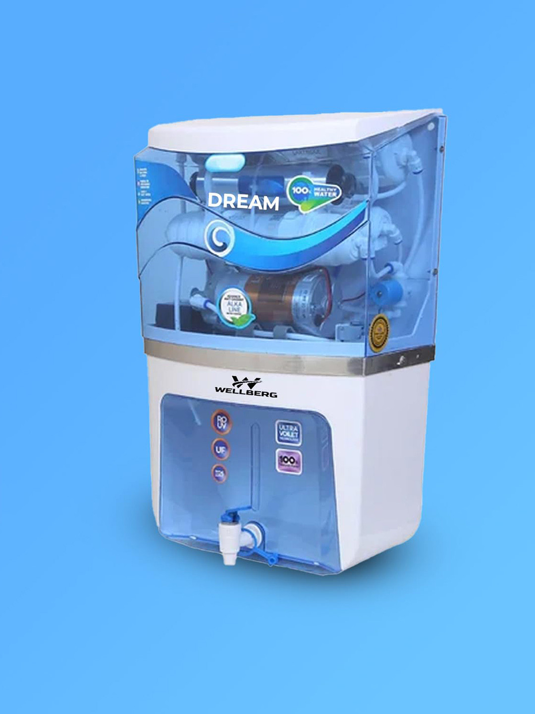 Buy WELLBERG White & Transparent High Filtration Water Purifier 10L ...
