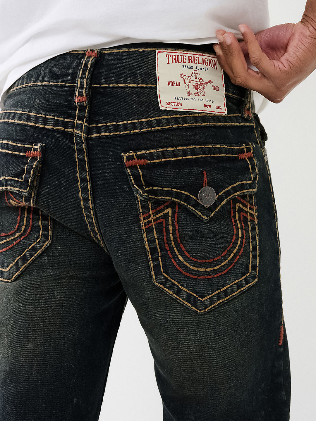 Buy True Religion Men Super T Ricky Straight Fit Light Fade Stretchable ...