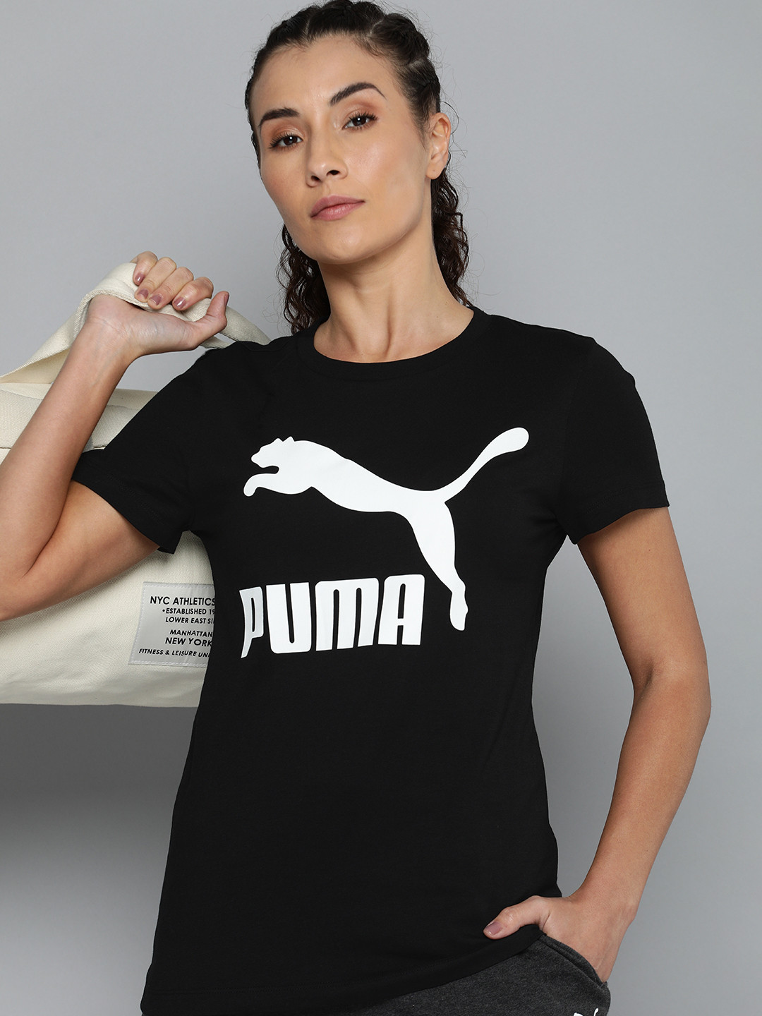 Buy Puma Women Classics Logo Printed Pure Cotton T Shirt - Tshirts for ...