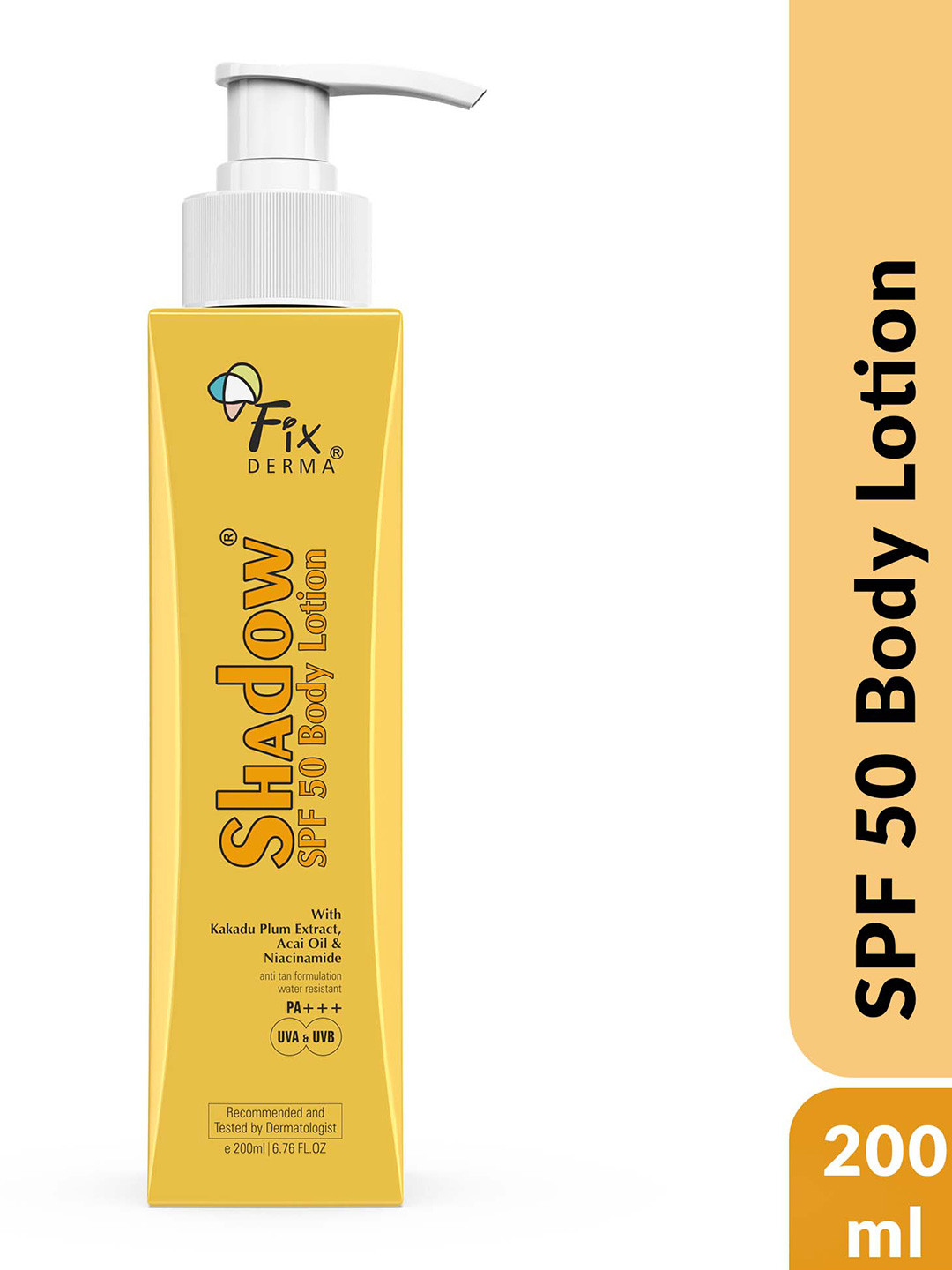 Buy FIXDERMA Shadow Sunscreen Body Lotion SPF 50 200ml - Body Cream And ...