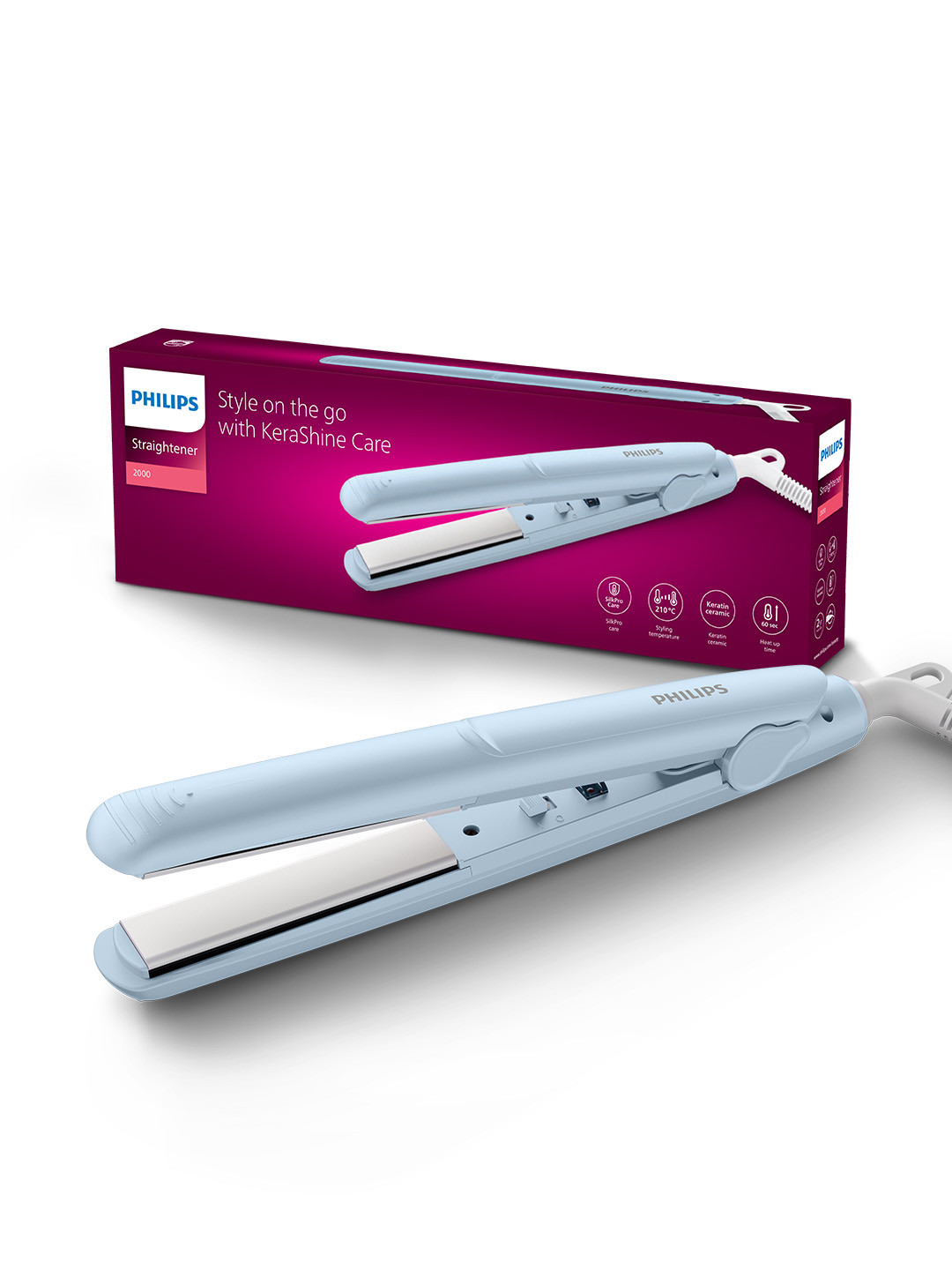 Buy Philips BHS264/00 SilkProtect On The Go Hair Straightener With ...