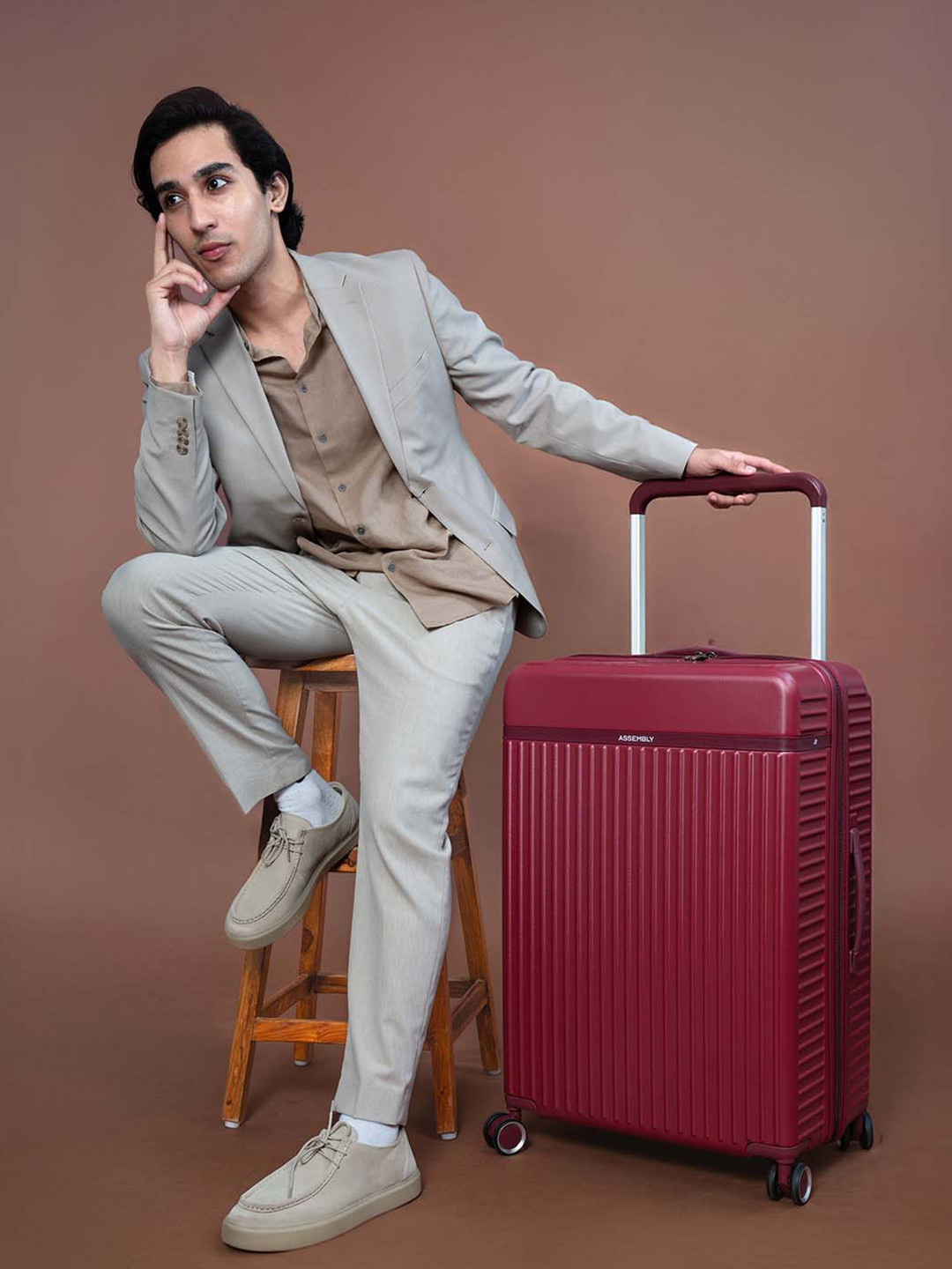 Buy Assembly Rover Red Premium Check In Trolley Bag 28 Inches - Trolley ...