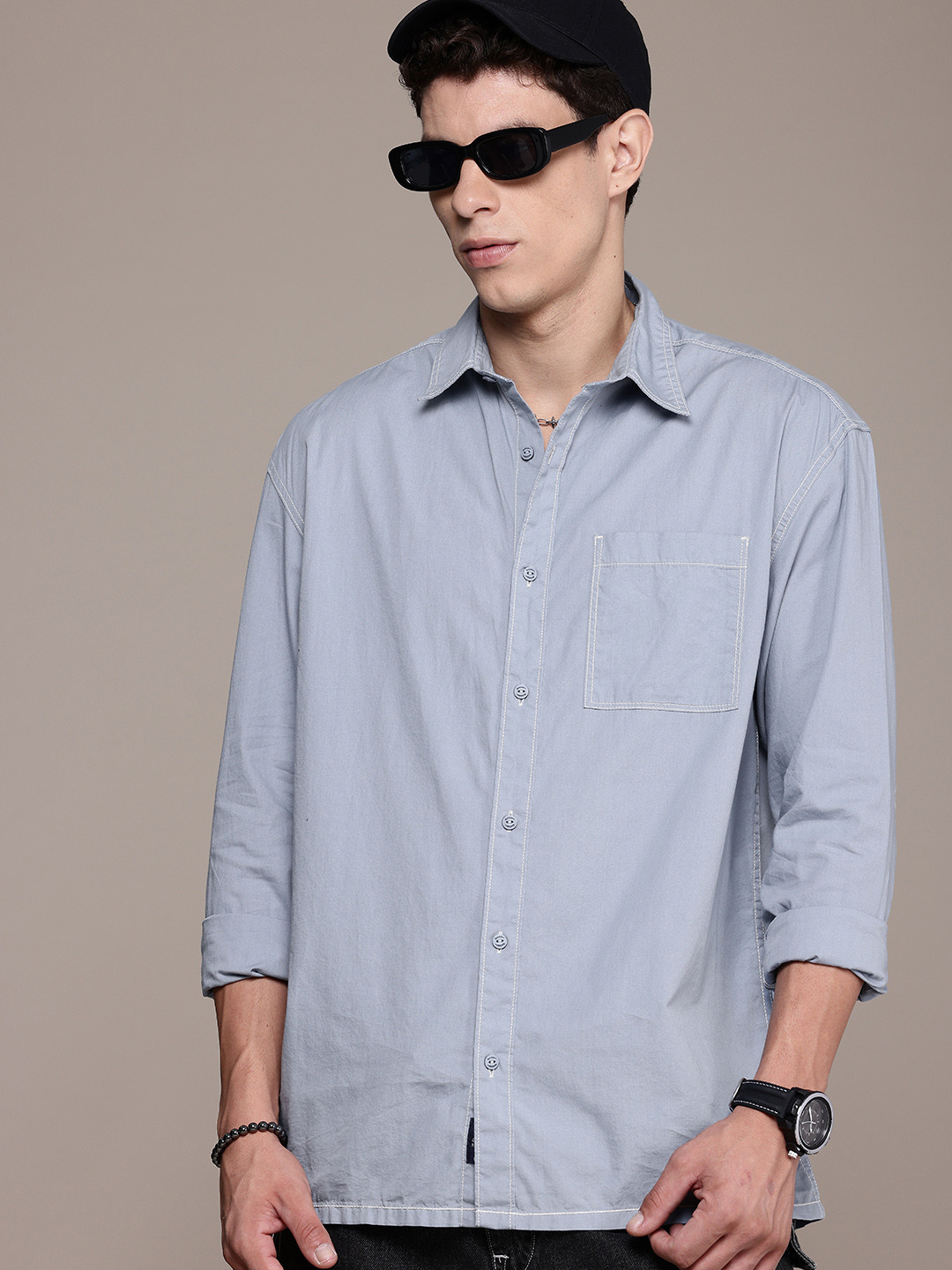 Buy The Roadster Life Co. Pure Cotton Relaxed Fit Opaque Casual Shirt - Shirts for Men 27411066 ...