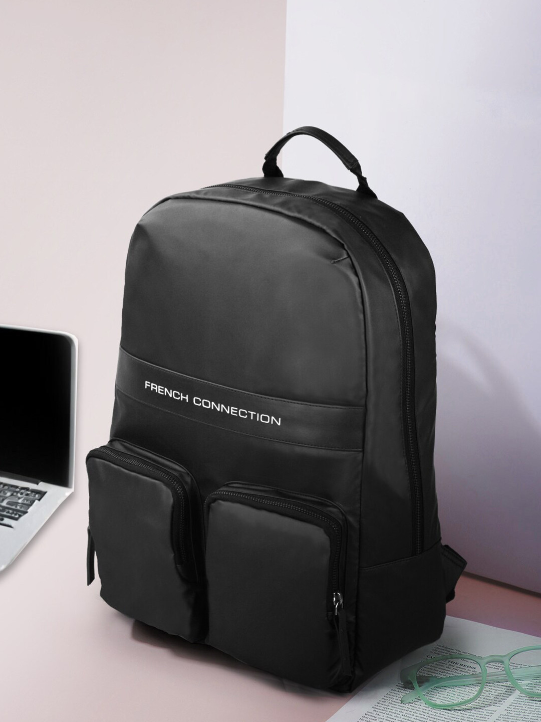 Buy French Connection Unisex Brand Logo Printed Backpack Up To 15 Inch ...