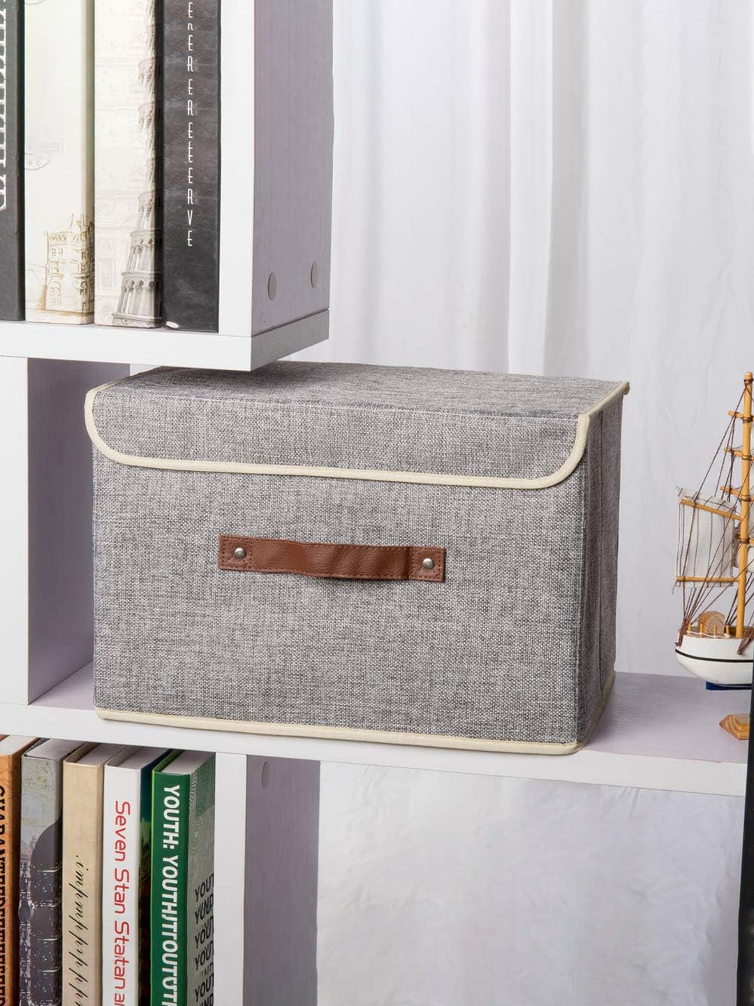 Buy Kuber Industries Grey Multi Utility Storage Box Organiser With Lid ...