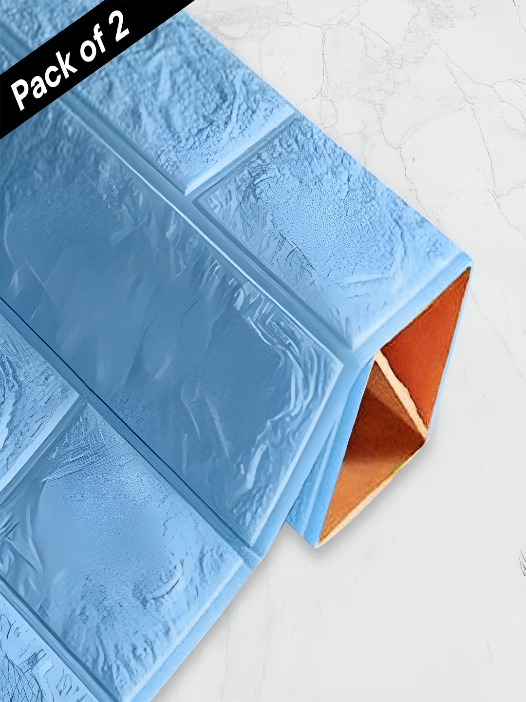 Buy Kuber Industries Blue 2 Pieces 3D Wallpapers - Decals And Stickers ...