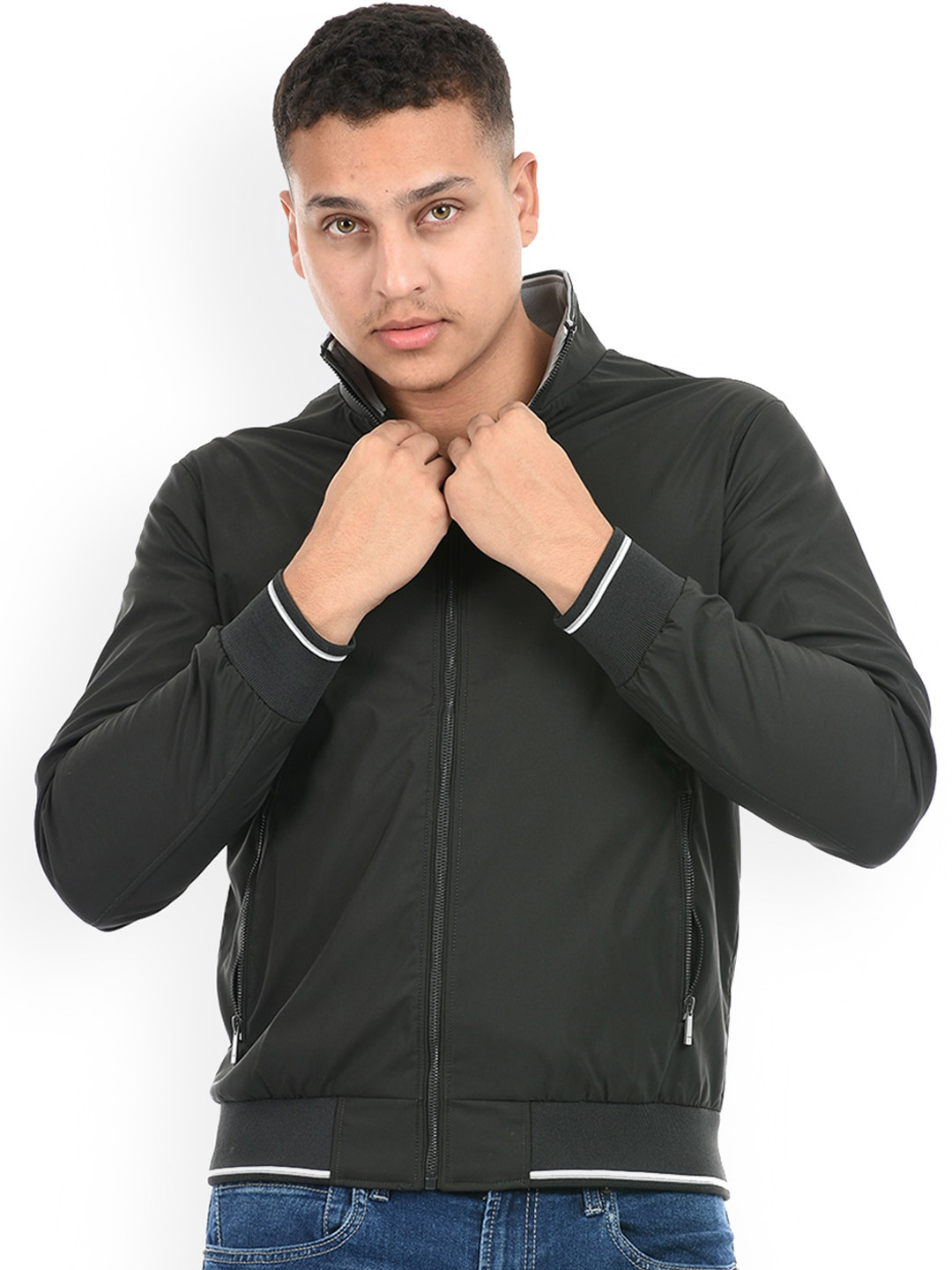 Buy Octave Mock Collar Bomber Jacket - Jackets for Men 27420518 | Myntra