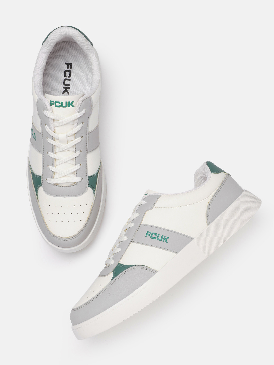 Buy FCUK Men Colourblocked Perforated Sneakers - Casual Shoes for Men ...