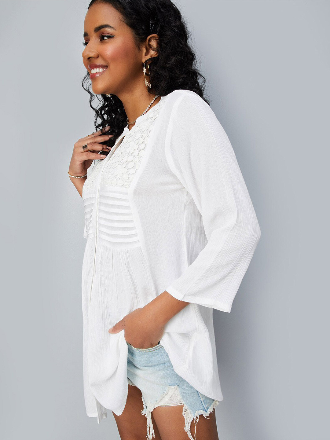 Buy Max Embroidered Mandarin Collar Tunic - Tunics for Women 27422126 ...