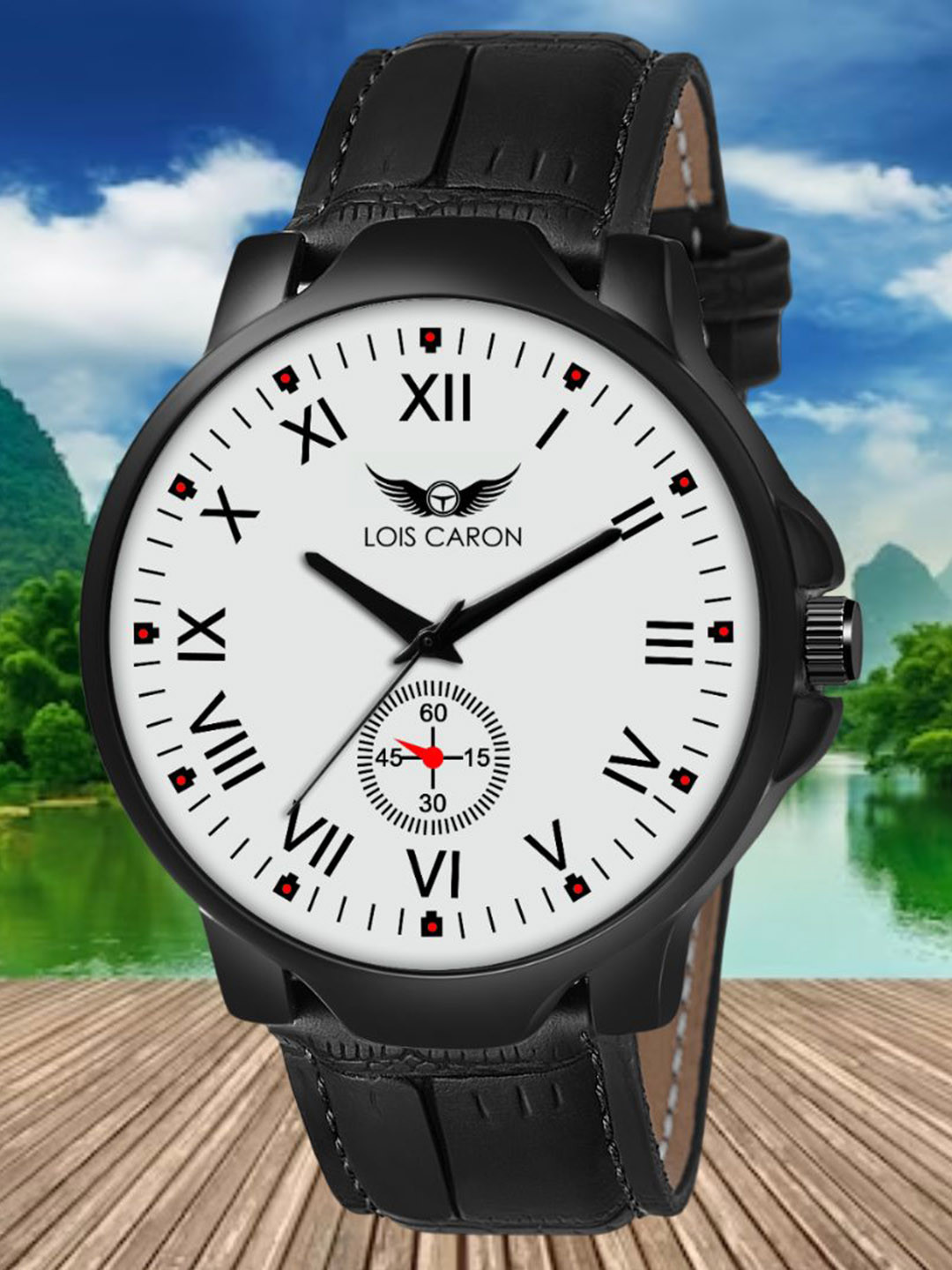 Buy LOIS CARON Men Leather Straps Analogue Watch MLC 4250 - Watches for ...