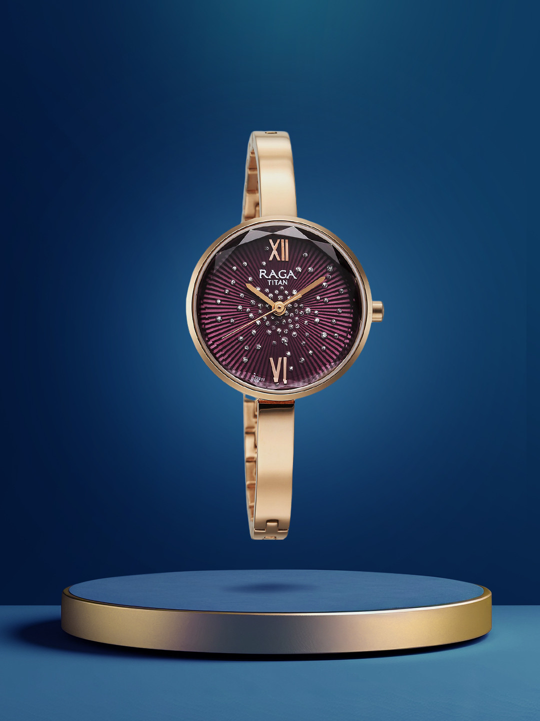 Buy Titan Raga Show Stopper Women Embellished Bracelet Analogue Watch ...