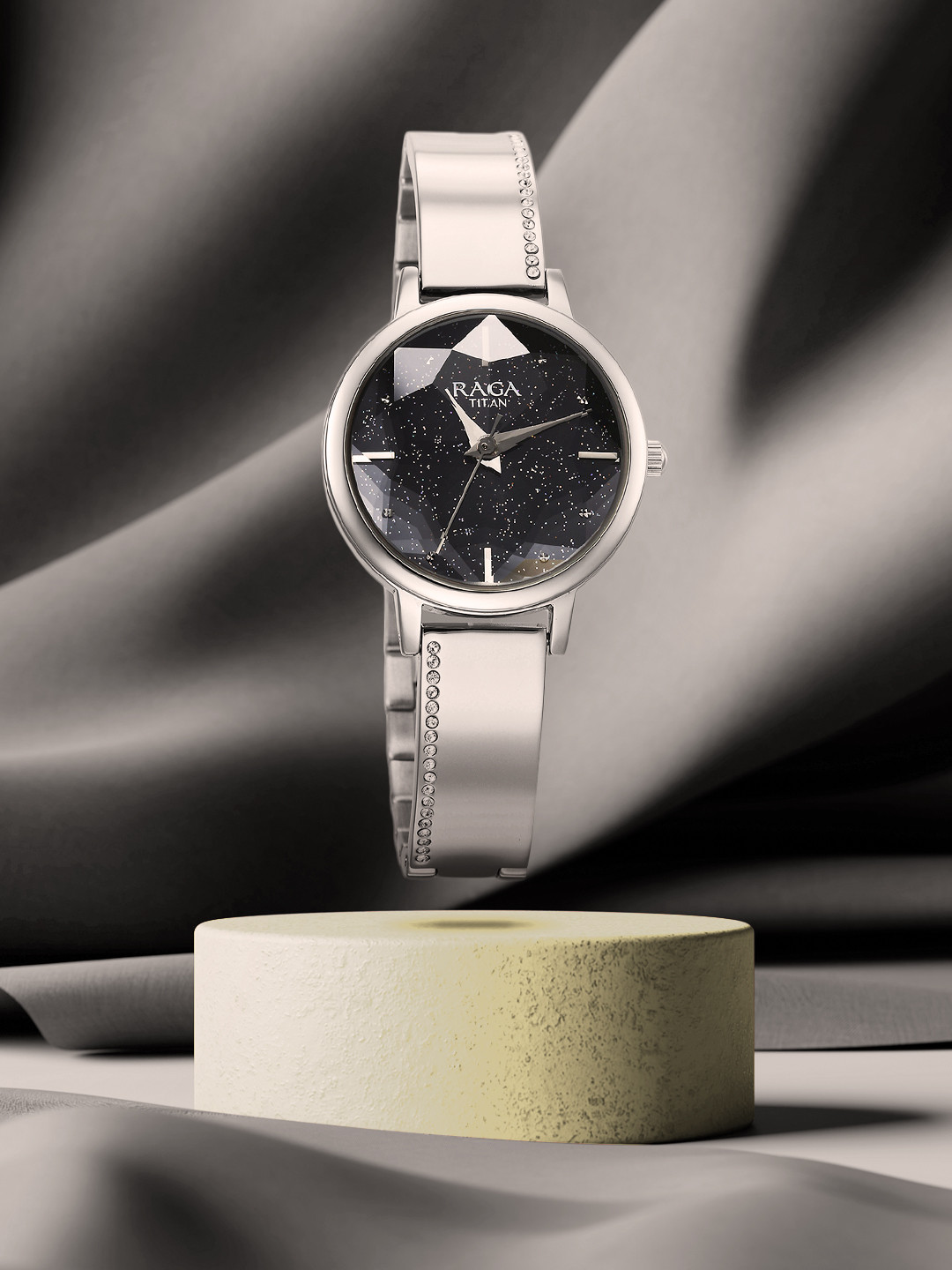 Buy Titan Raga Show Stopper Women Embellished Bracelet Analogue Watch ...