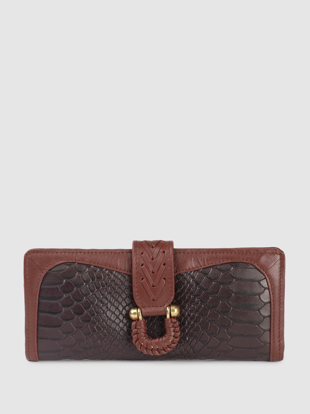 Buy Hidesign Women Animal Textured Leather RFID Two Fold Wallet ...