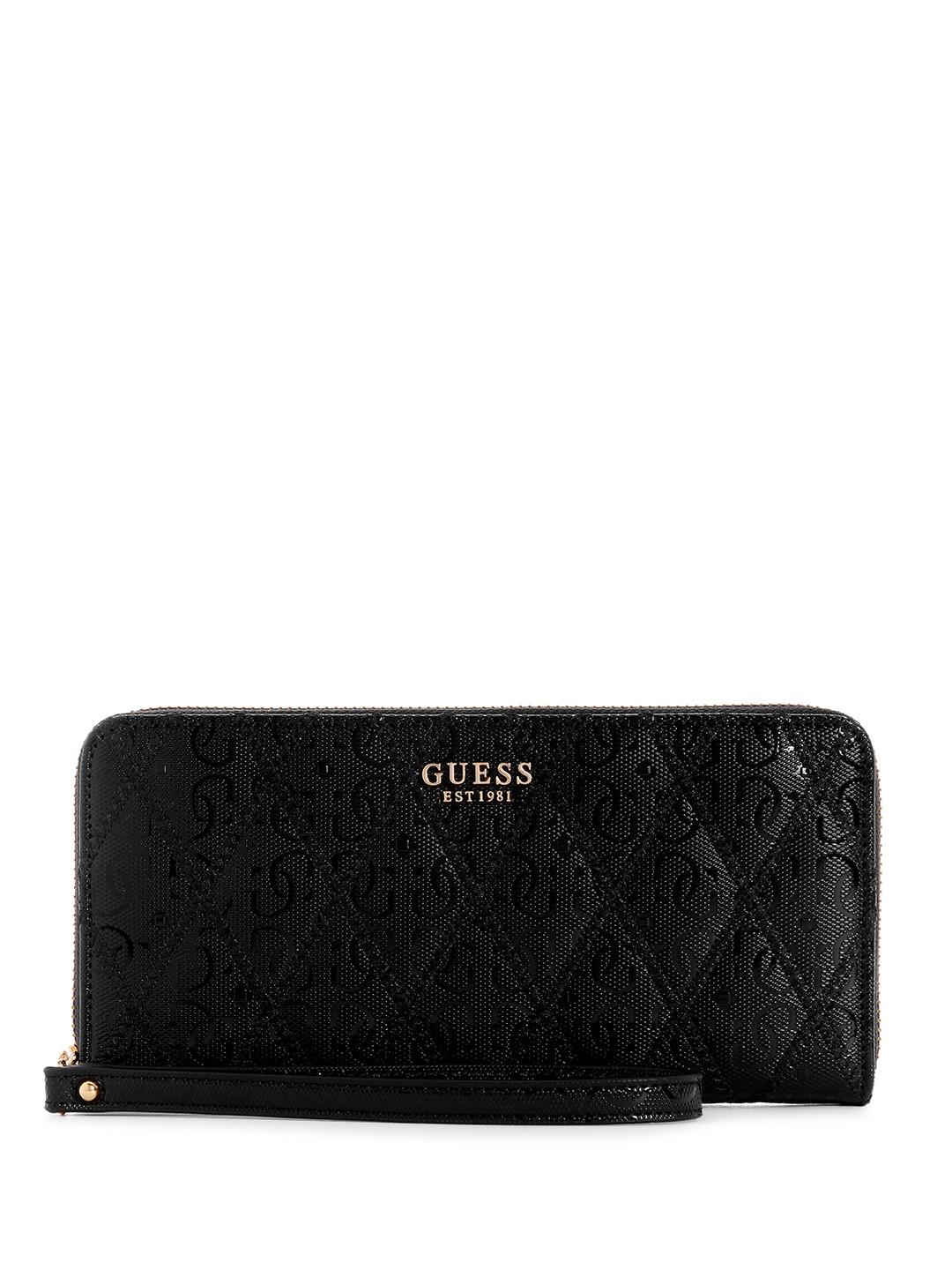 Buy GUESS Women Brand Logo Textured Zip Around Wallet With Quilted ...