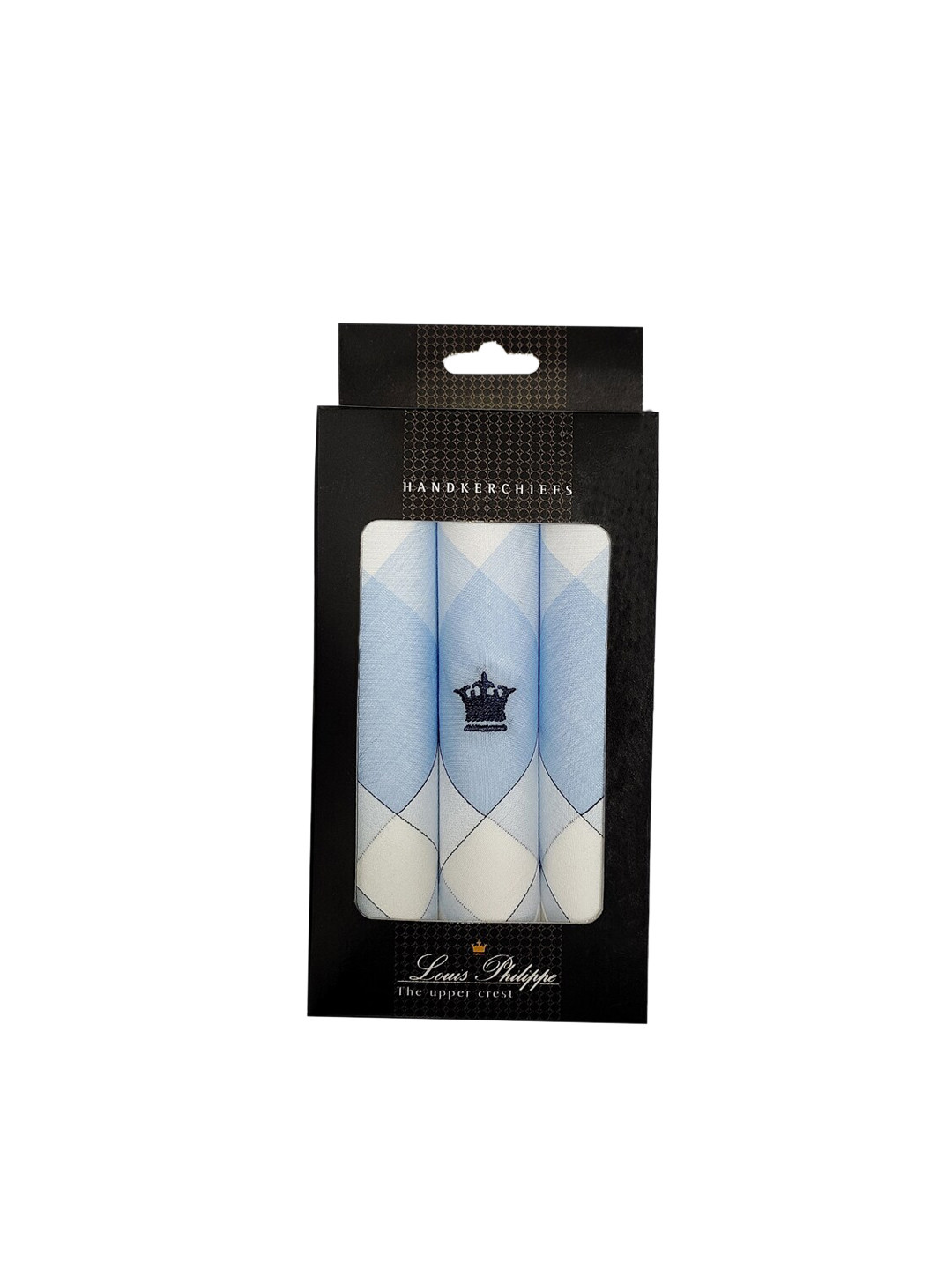 Buy Louis Philippe Men Pack Of 3 Bordered Cotton Handkerchief ...