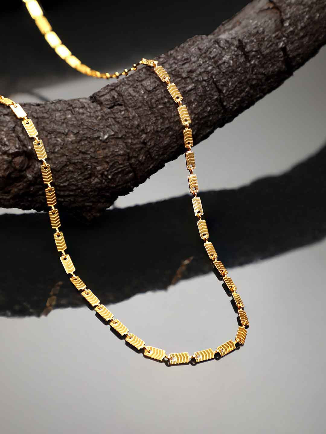 Buy The Roadster Lifestyle Co. Men Gold Plated Chain - Necklace And ...