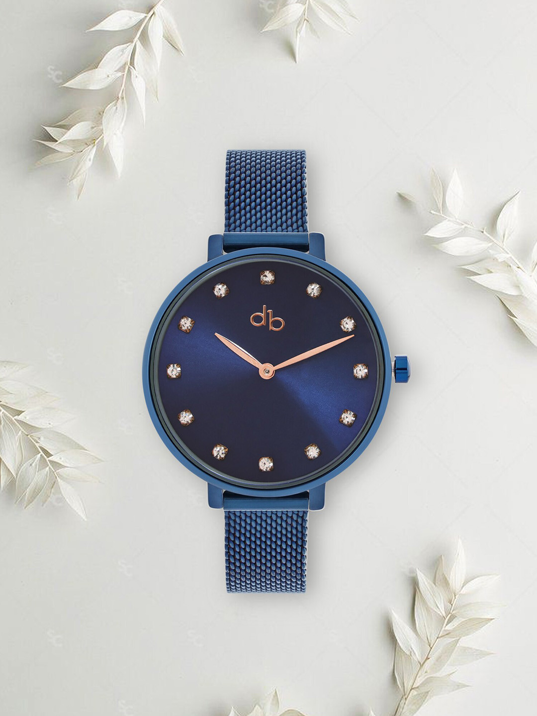 Buy DressBerry Women Blue Stainless Steel Straps Analogue Watch DB24 1A ...