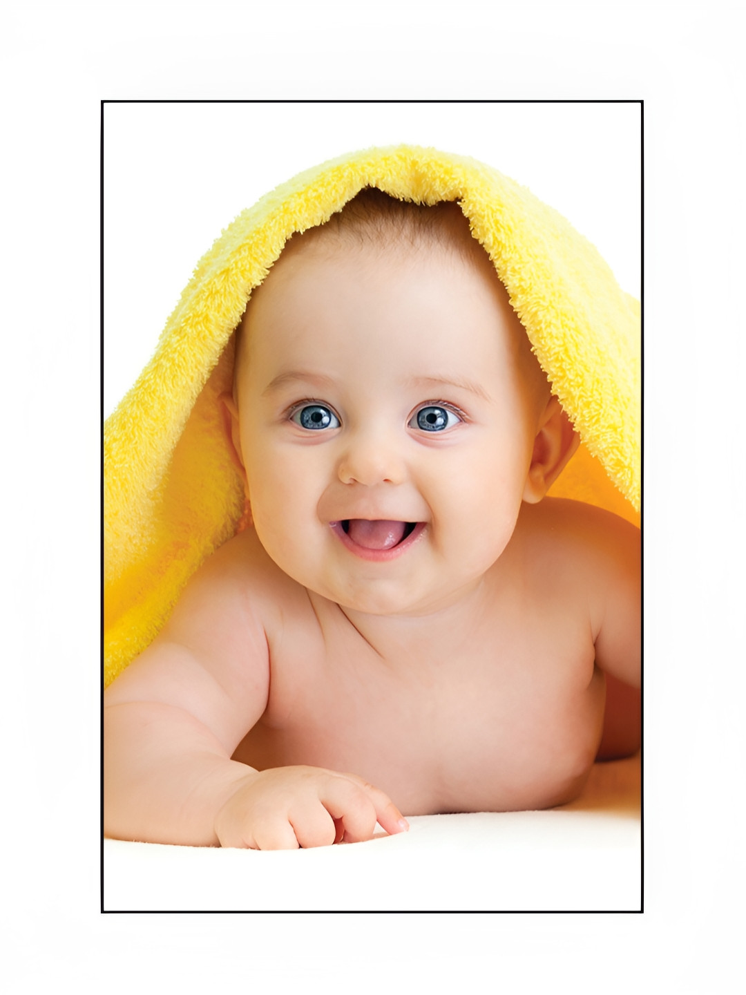 Buy PnF Beige & Yellow Cute Baby Printed Wall Stickers - Decals And ...