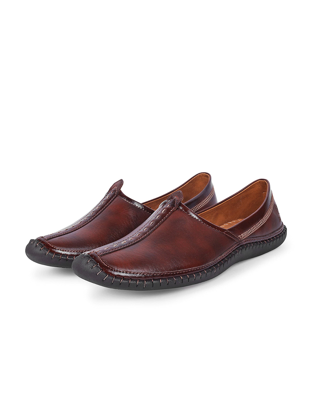 Buy Big Boon Men Textured Lightweight Mojaris - Casual Shoes for Men ...