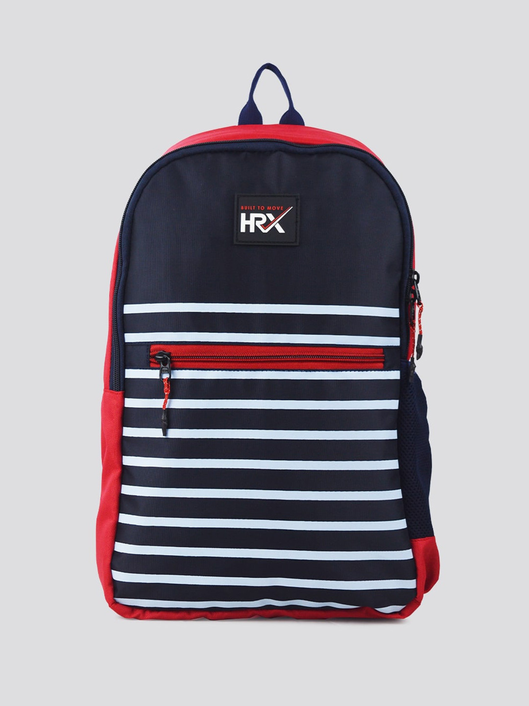 Buy HRX By Hrithik Roshan Navy Blue Unisex Striped Backpack - Backpacks ...