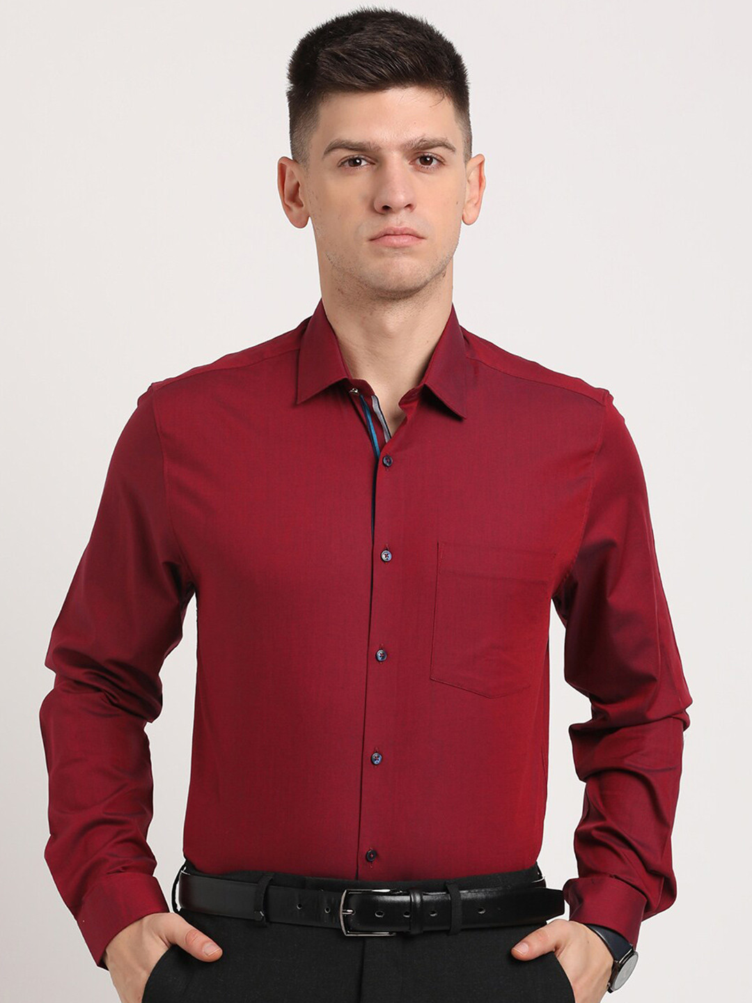 Buy Turtle Classic Slim Fit Pure Cotton Formal Shirt - Shirts for Men ...