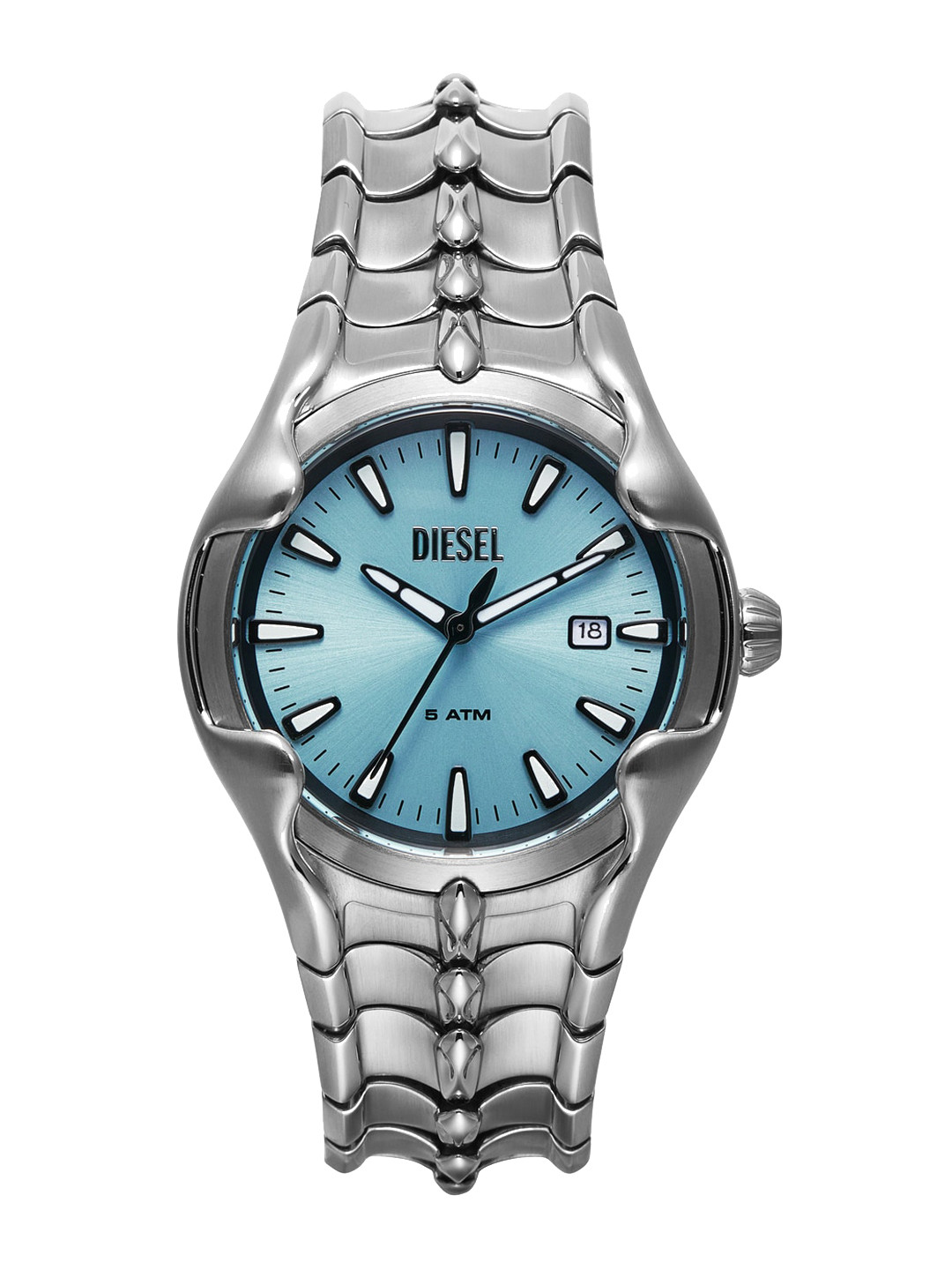 Buy DIESEL Vert Men Dial & Stainless Steel Embellished Straps Analogue ...