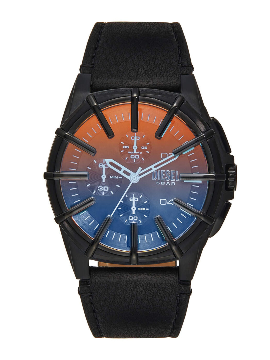 Buy DIESEL Framed Men Dial & Leather Straps Analogue Watch DZ4658 ...