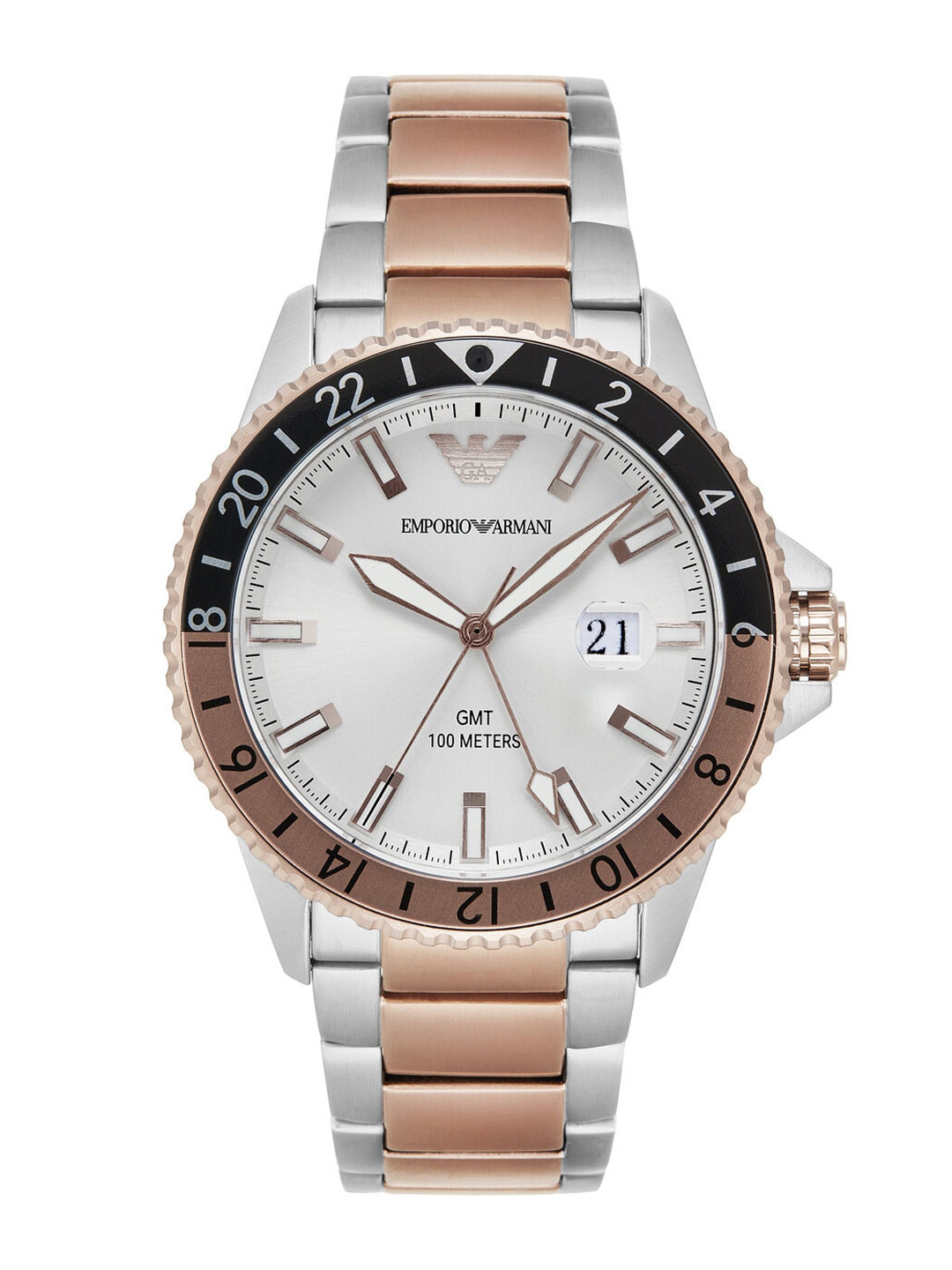 Buy Emporio Armani Men Stainless Steel Bracelet Style Straps Analogue ...