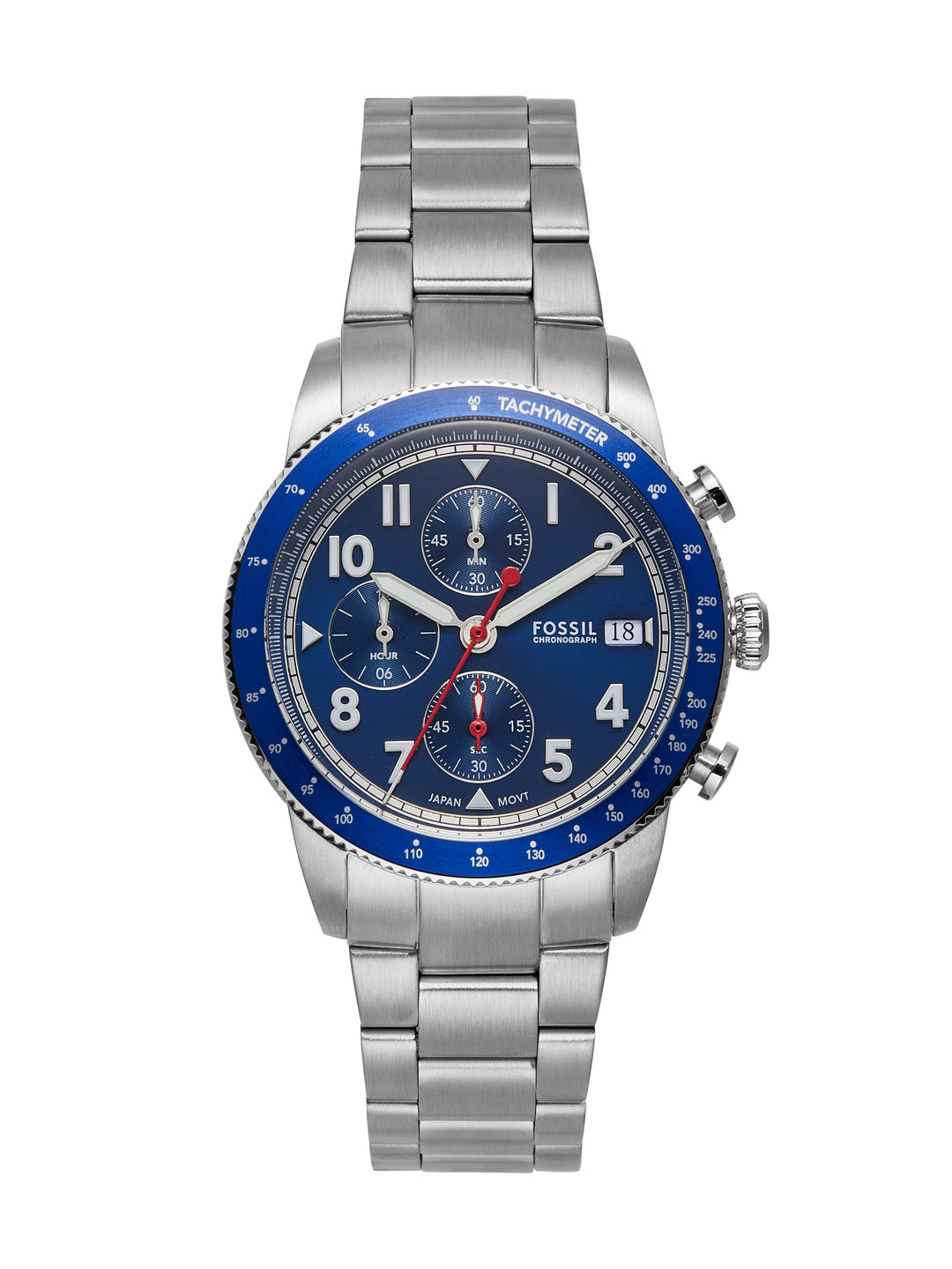 Buy Fossil Men Sport Tourer Dial & Stainless Steel Strap Analogue Watch ...