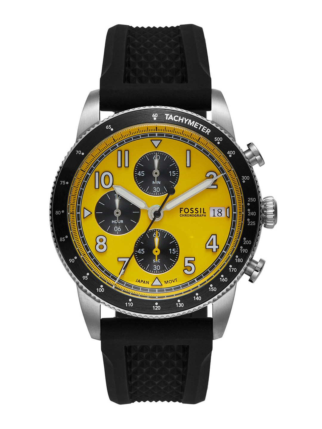 Buy Fossil Men Round Dial Textured Straps Analogue Watch FS6044 ...