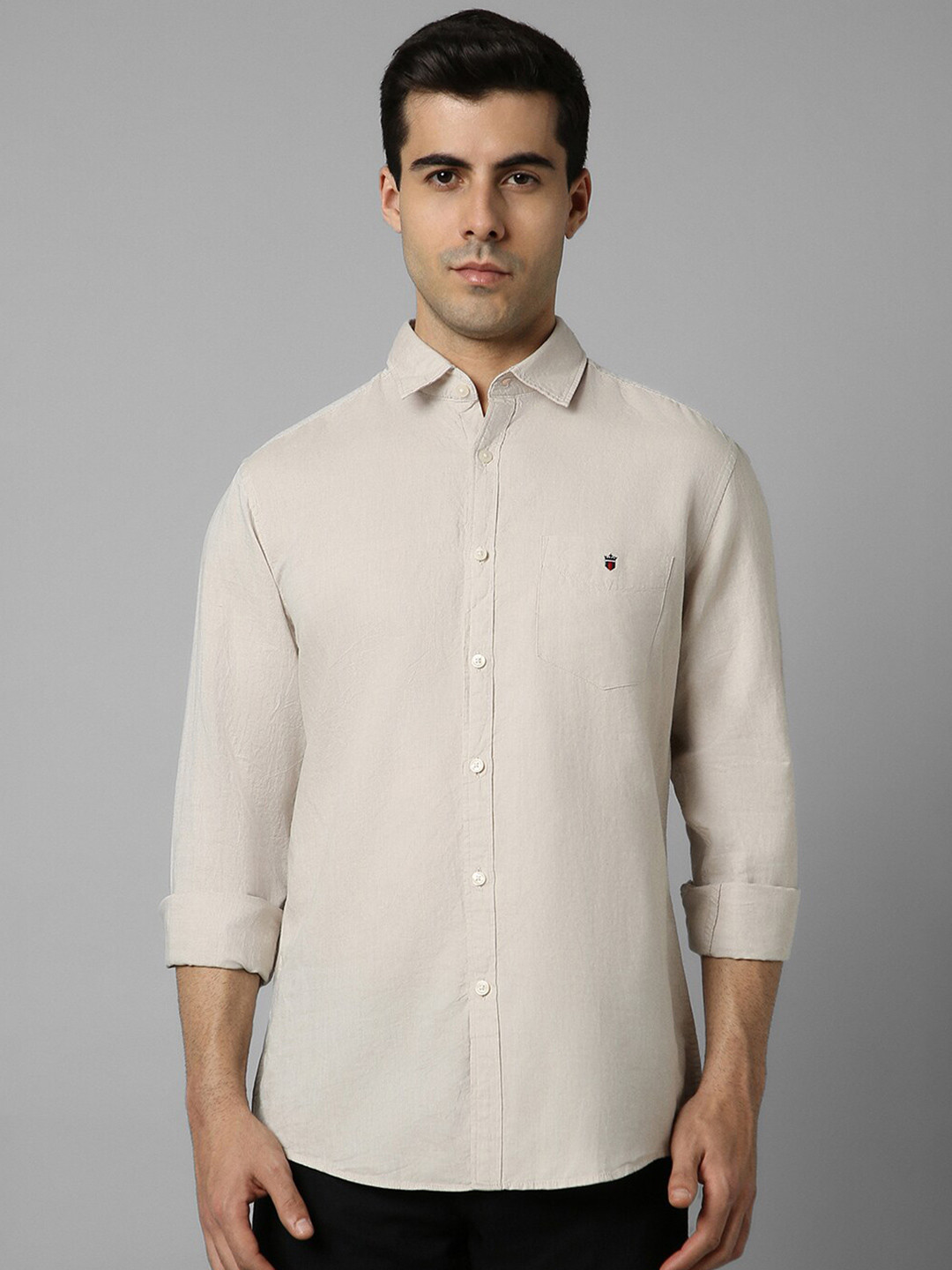 Buy Louis Philippe Sport Slim Fit Spread Collar Long Sleeves Casual ...