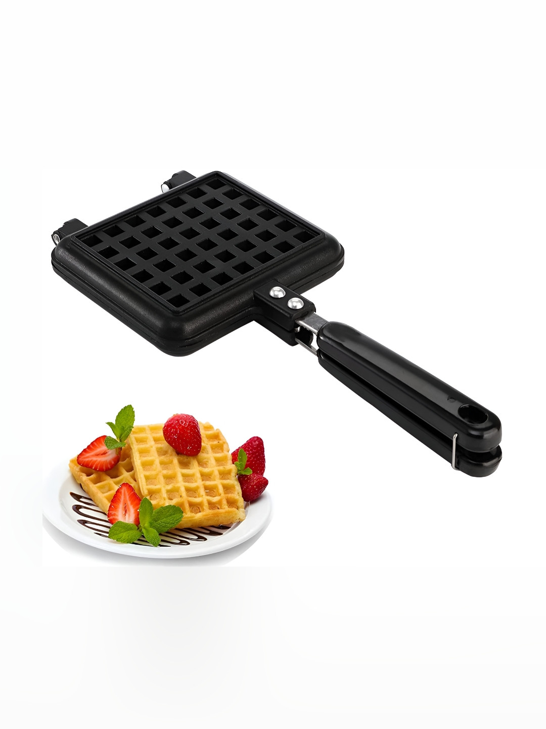 Buy RBGIIT Black Non Stick Gas Belgian Waffles Sandwich Toasters ...