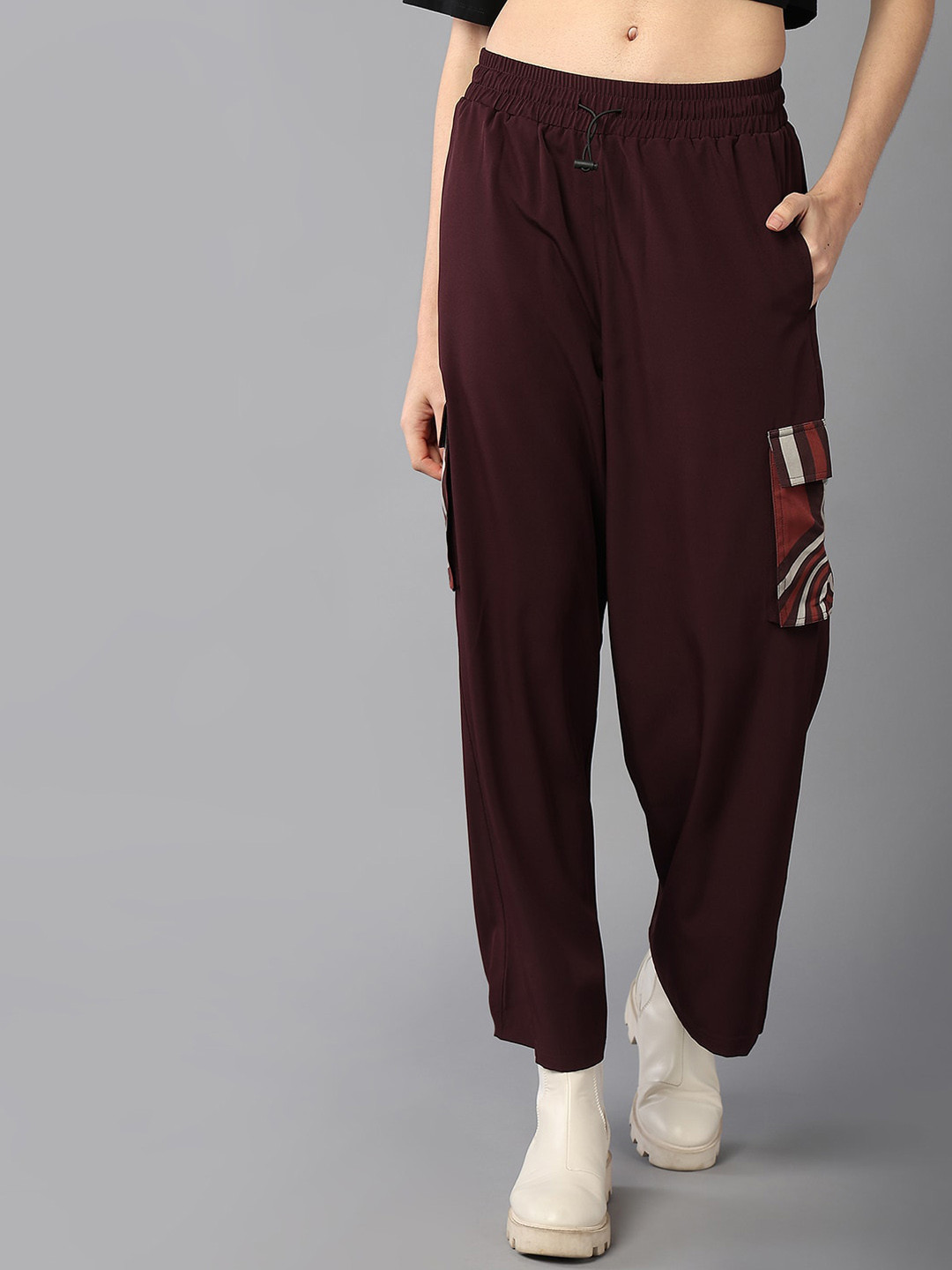Buy The Roadster Lifestyle Co. Women Mid Rise Track Pants - Track Pants ...