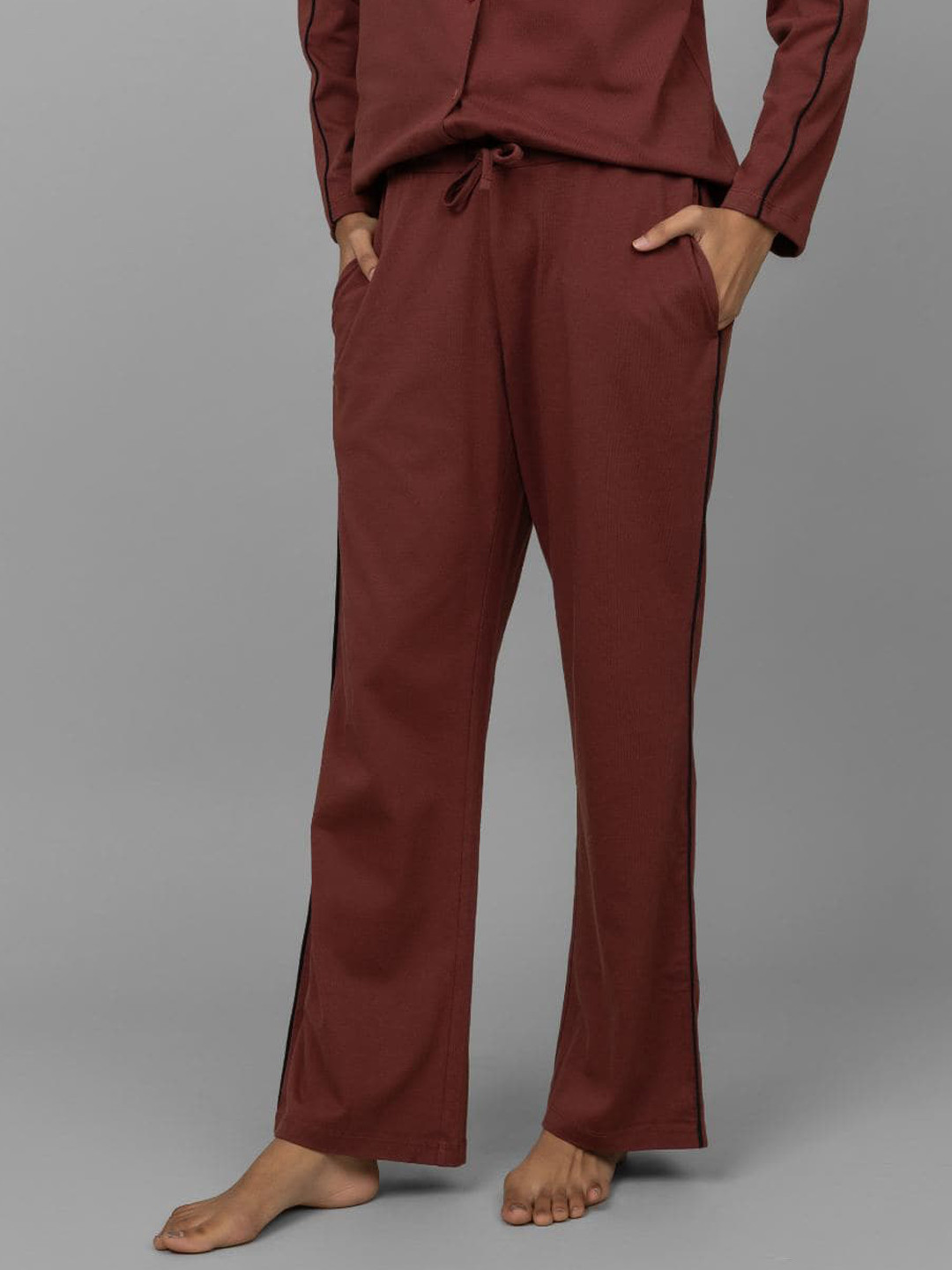 Buy Necesera Women Jet Set Zen Cotton Mid Rise Lounge Pants - Lounge ...