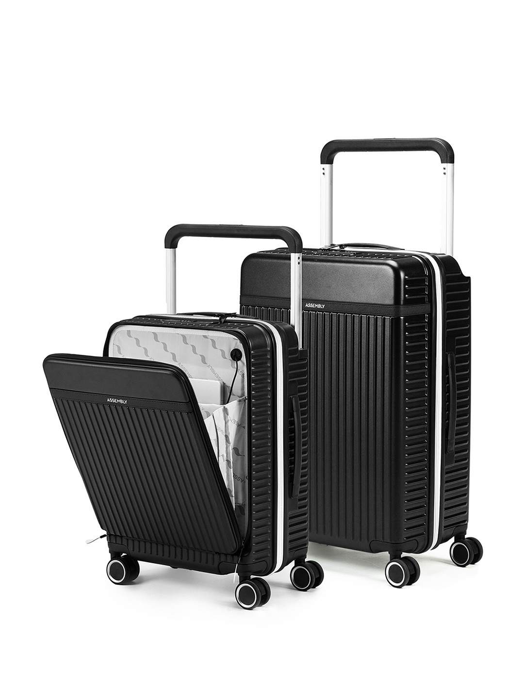 Buy Assembly Rover Pro Black Set Of 2 Premium Trolley Luggages 20 & 24 ...