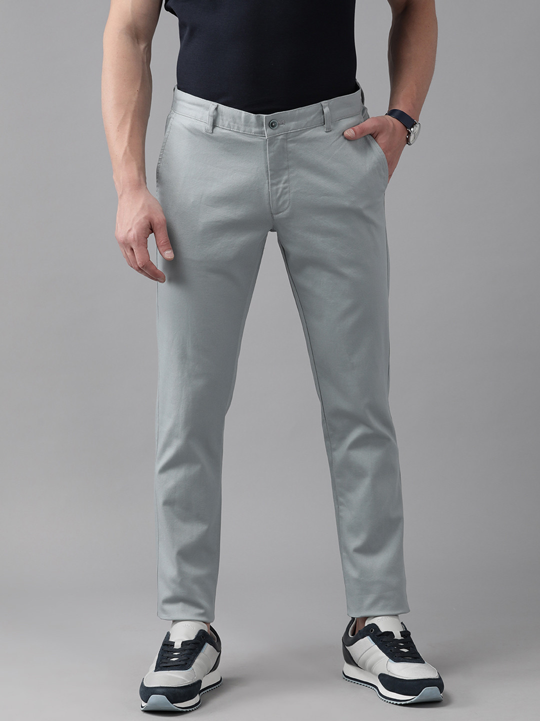 Buy Blackberrys Men B 91 Slim Fit Chino Trousers - Trousers for Men ...