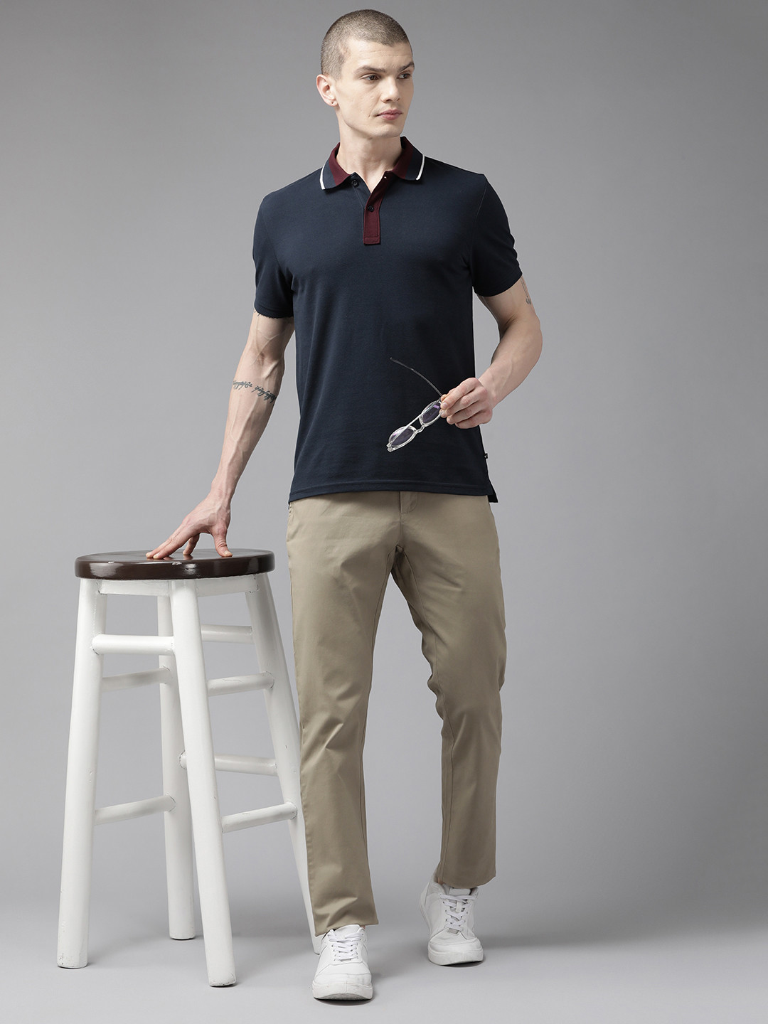 Buy Blackberrys Men Slim Fit Trousers - Trousers for Men 27489800 | Myntra