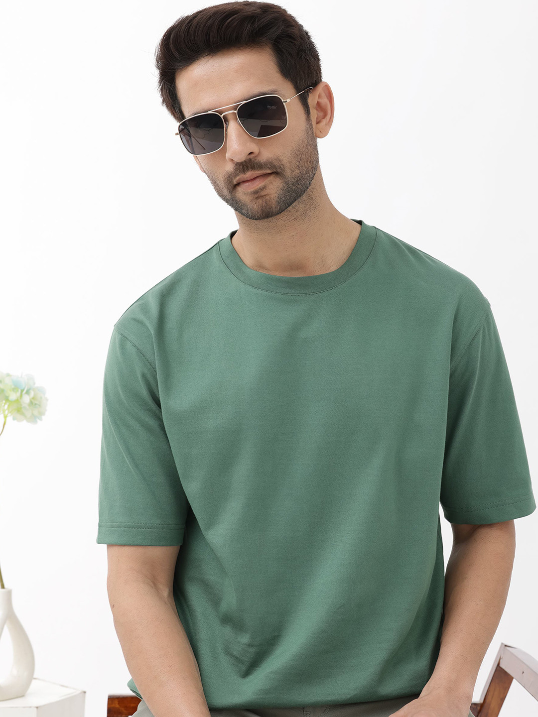 Buy RARE RABBIT Men Gallos Oversized S Cotton T Shirt - Tshirts for Men ...