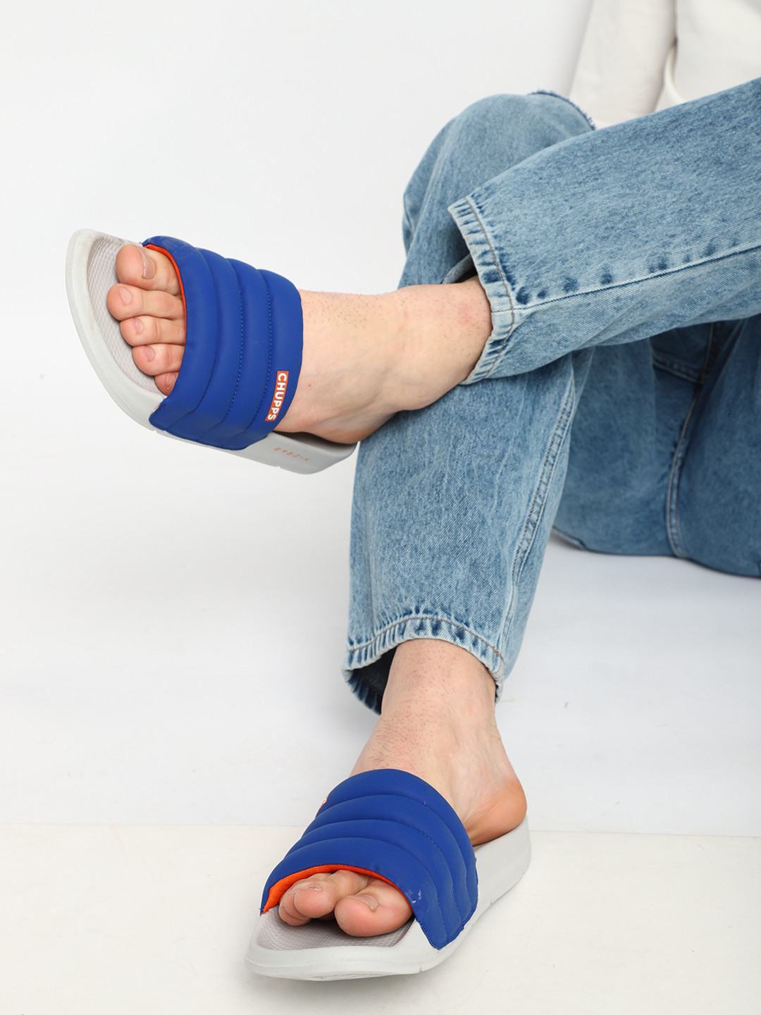 Buy CHUPPS Men Classic Quilted ErgoX Plus Comfort Slider - Flip Flops ...