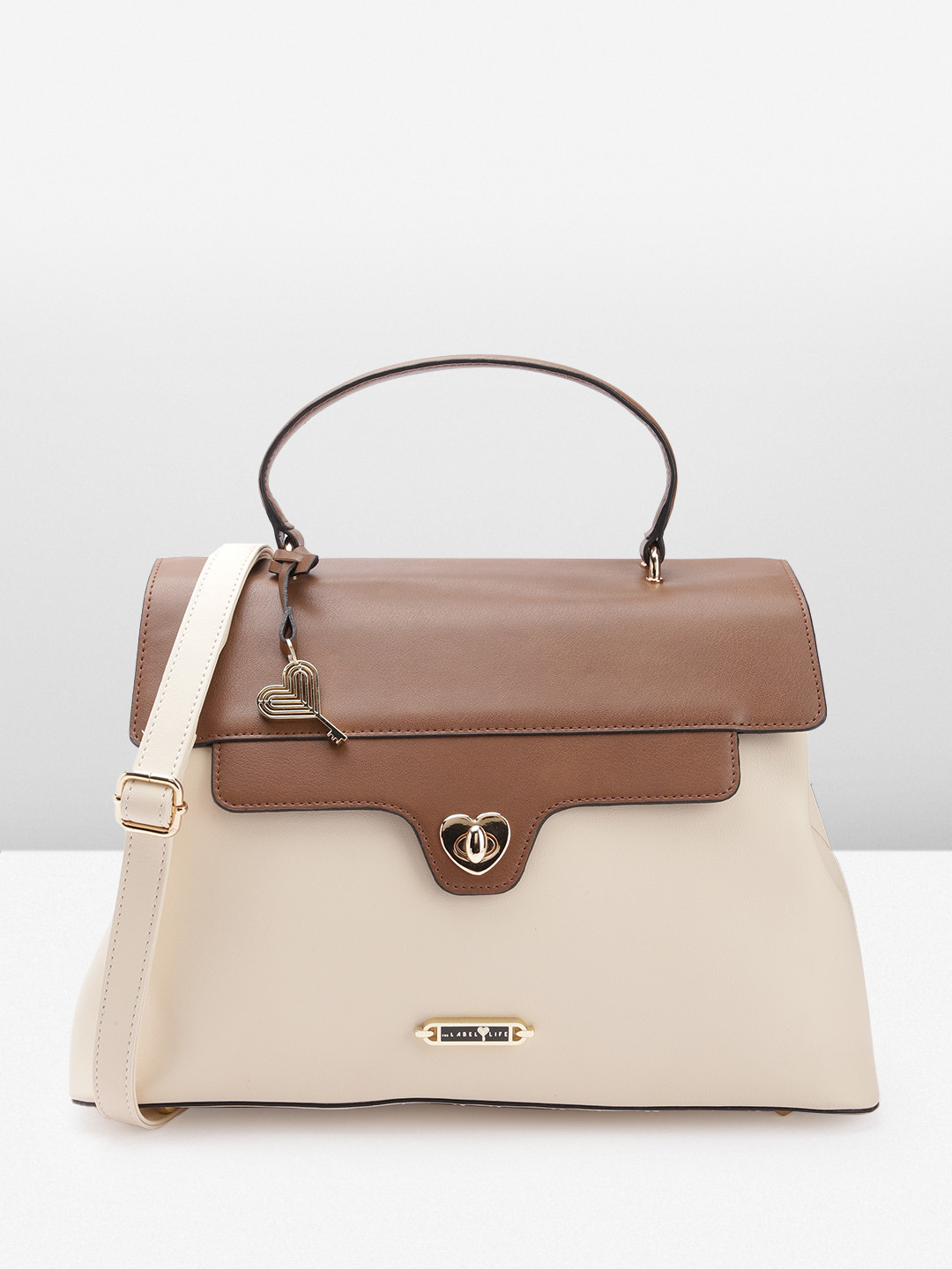 Buy The Label Life Colourblocked Structured Satchel Bag - Handbags for ...