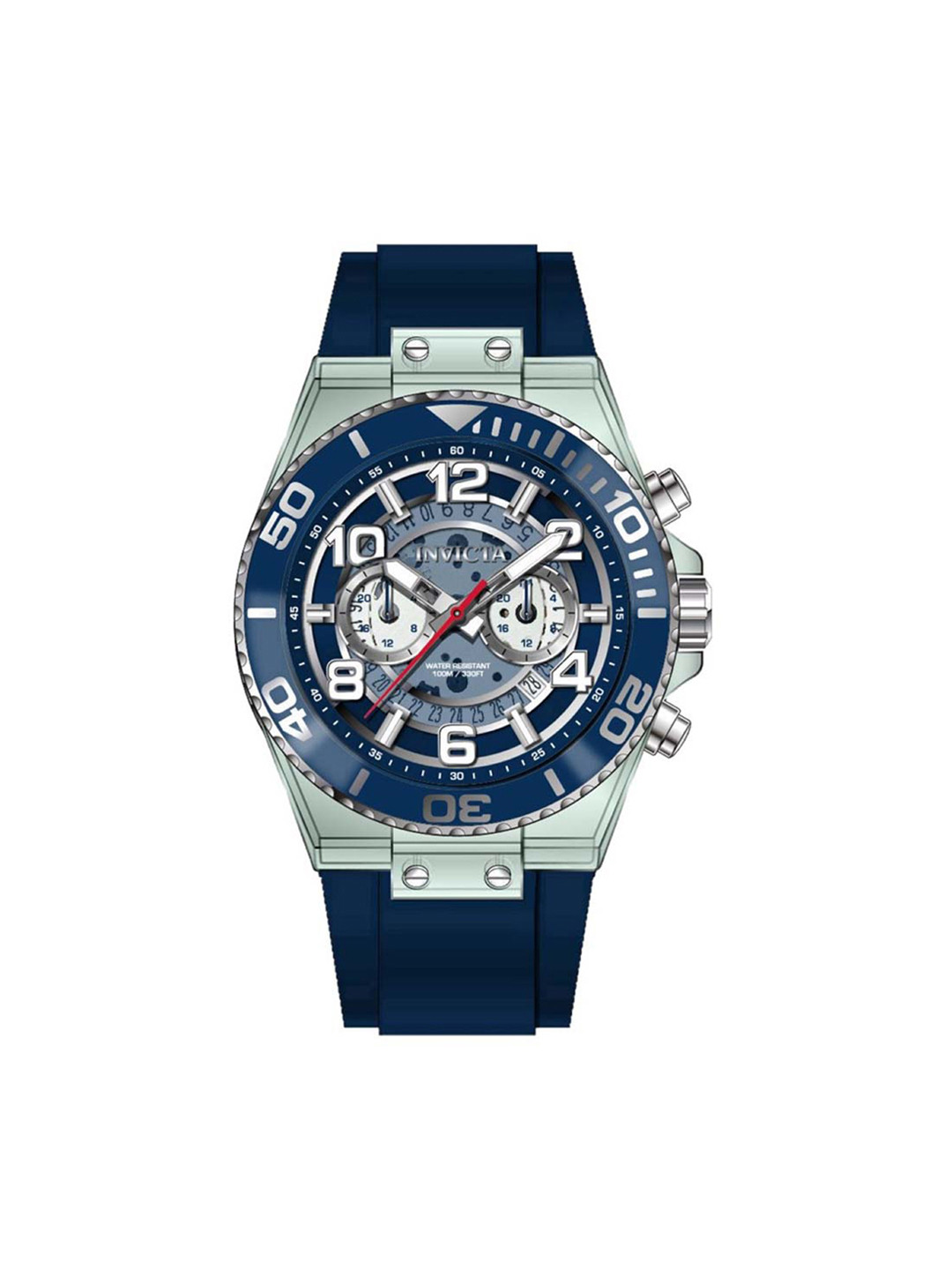 Buy Invicta Men Speedway Chronograph Silver & Blue Dial Quartz Analog ...