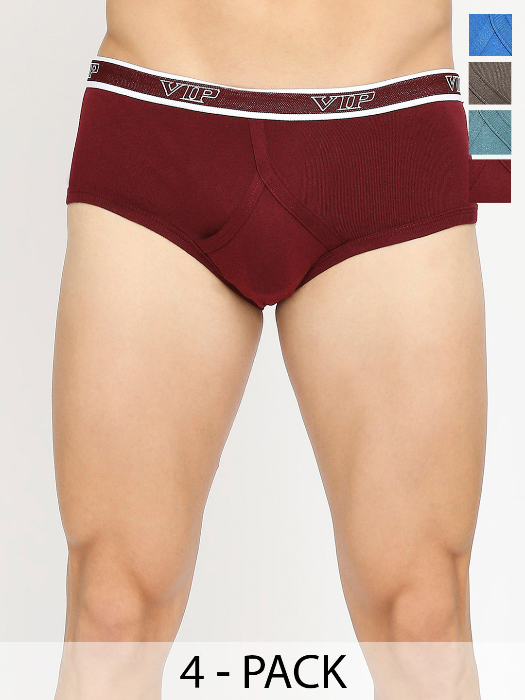 Buy VIP Men Pack Of 4 Assorted Cotton Basic Briefs VP MI BF SPECT 10P 110 PO4 - Briefs for Men ...