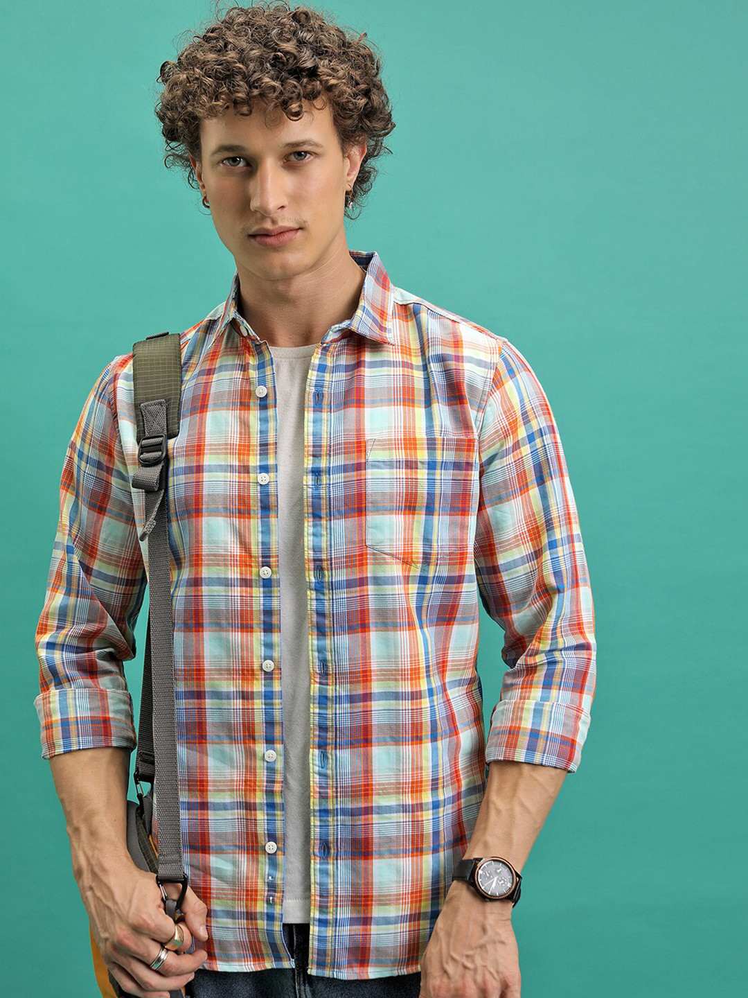 Buy KETCH Regular Collar Full Sleeve Checked Shirt - Shirts for Men ...