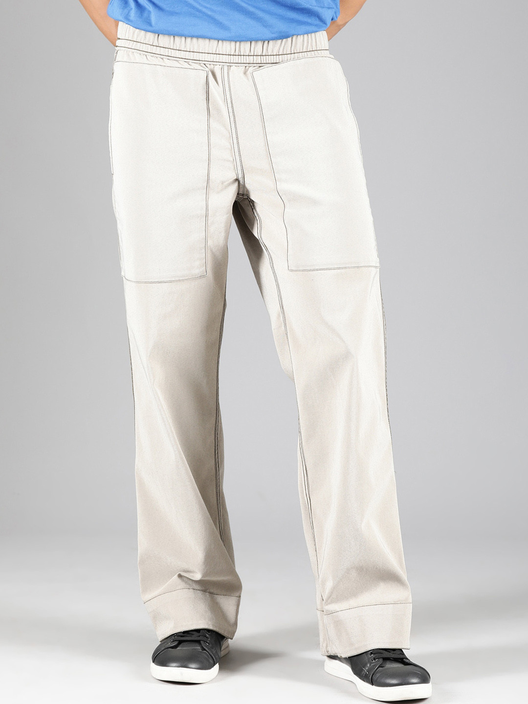 Buy Breakbounce Men Relaxed Straight Leg Straight Fit Low Rise ...